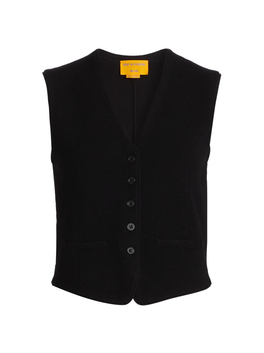 Guest in Residence Cashmere Knit Tailored Vest | Saks Fifth Avenue