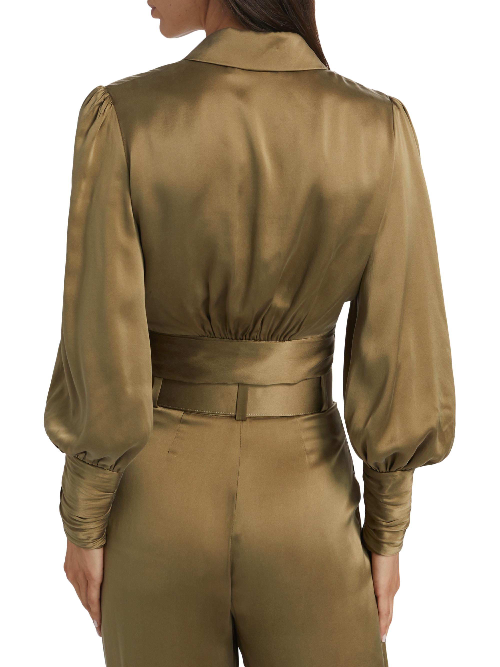 Zimmermann Silk Wrap-Front Crop Top | Saks Fifth Avenue