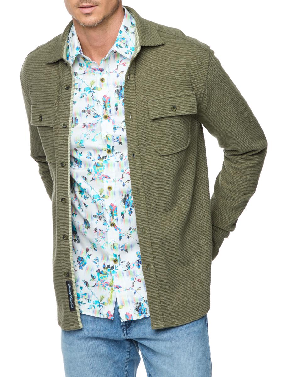 Robert Graham Brunner Cotton-Blend Knit Shirt | Saks Fifth Avenue