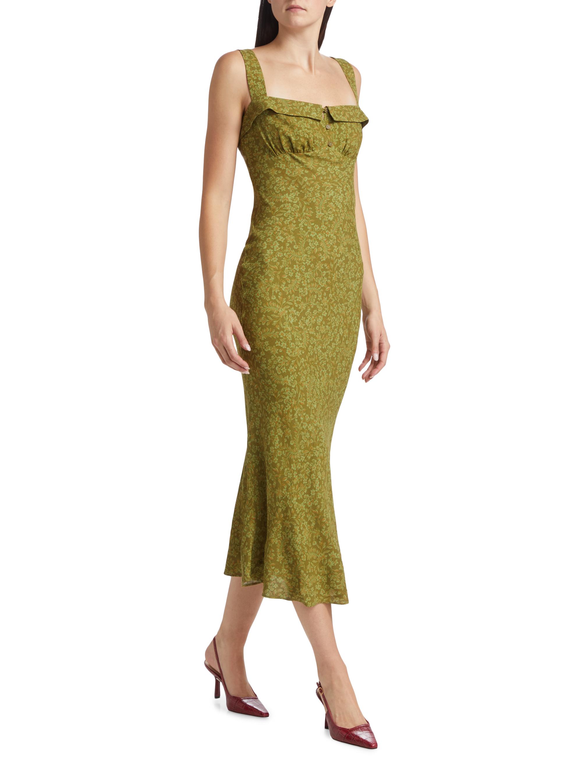 Reformation Tancy Floral Midi-Dress | Saks Fifth Avenue