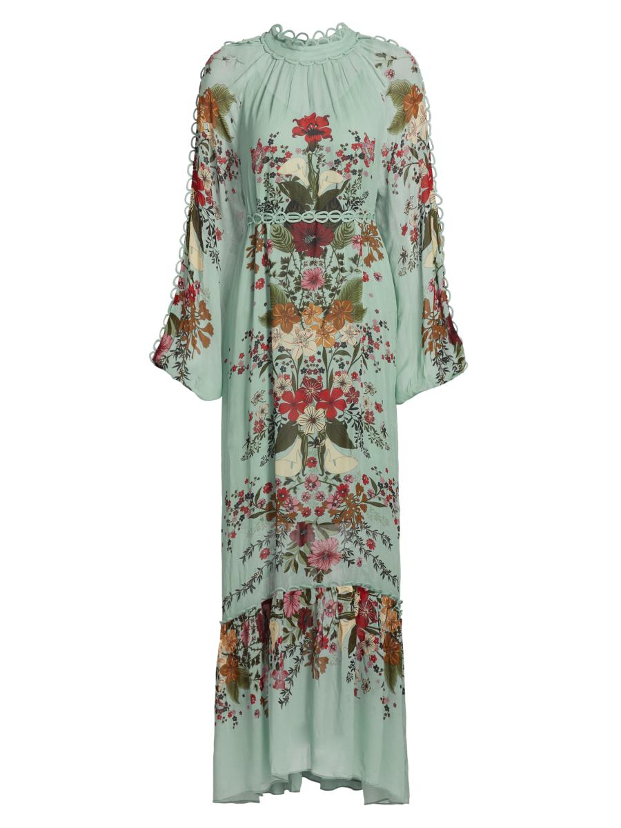 Shop Farm Rio Beauty Bouquet Long-Sleeve Maxi Dress | Saks Fifth Avenue