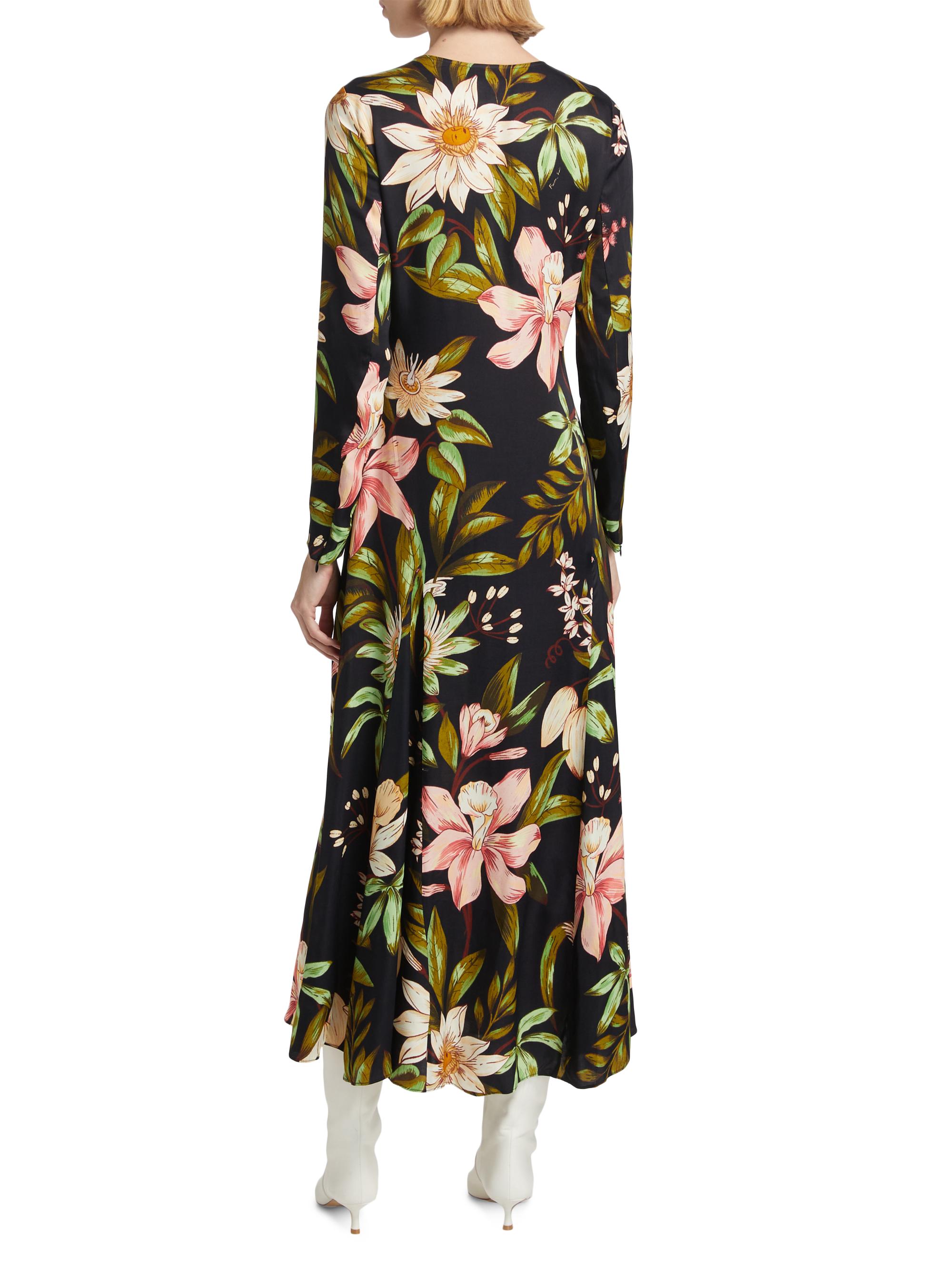 Farm Rio Surreal Flowers Long-Sleeve Midi-Dress | Saks Fifth Avenue