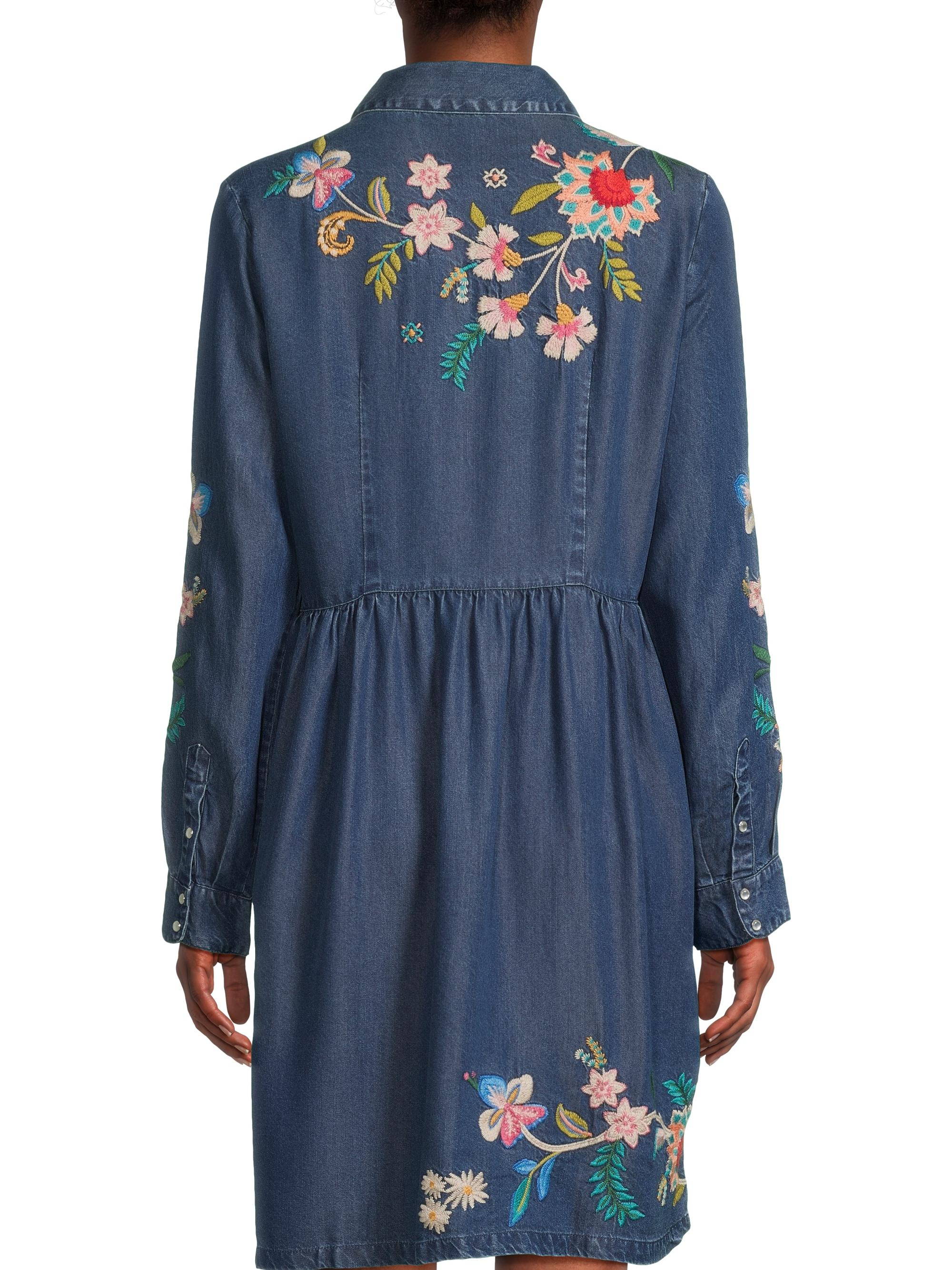Johnny Was Embroidered Floral Shirtdress | Saks Fifth Avenue