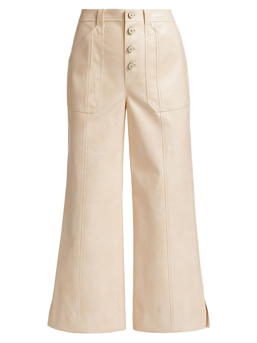 Cinq à Sept Benji Textured Snake Pants | Saks Fifth Avenue