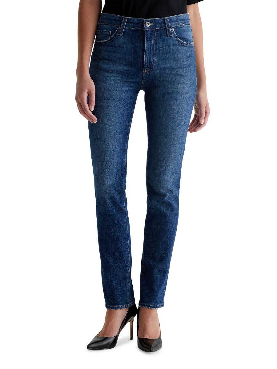 AG Jeans Mari High-Rise Straight-Leg Jeans | Saks Fifth Avenue