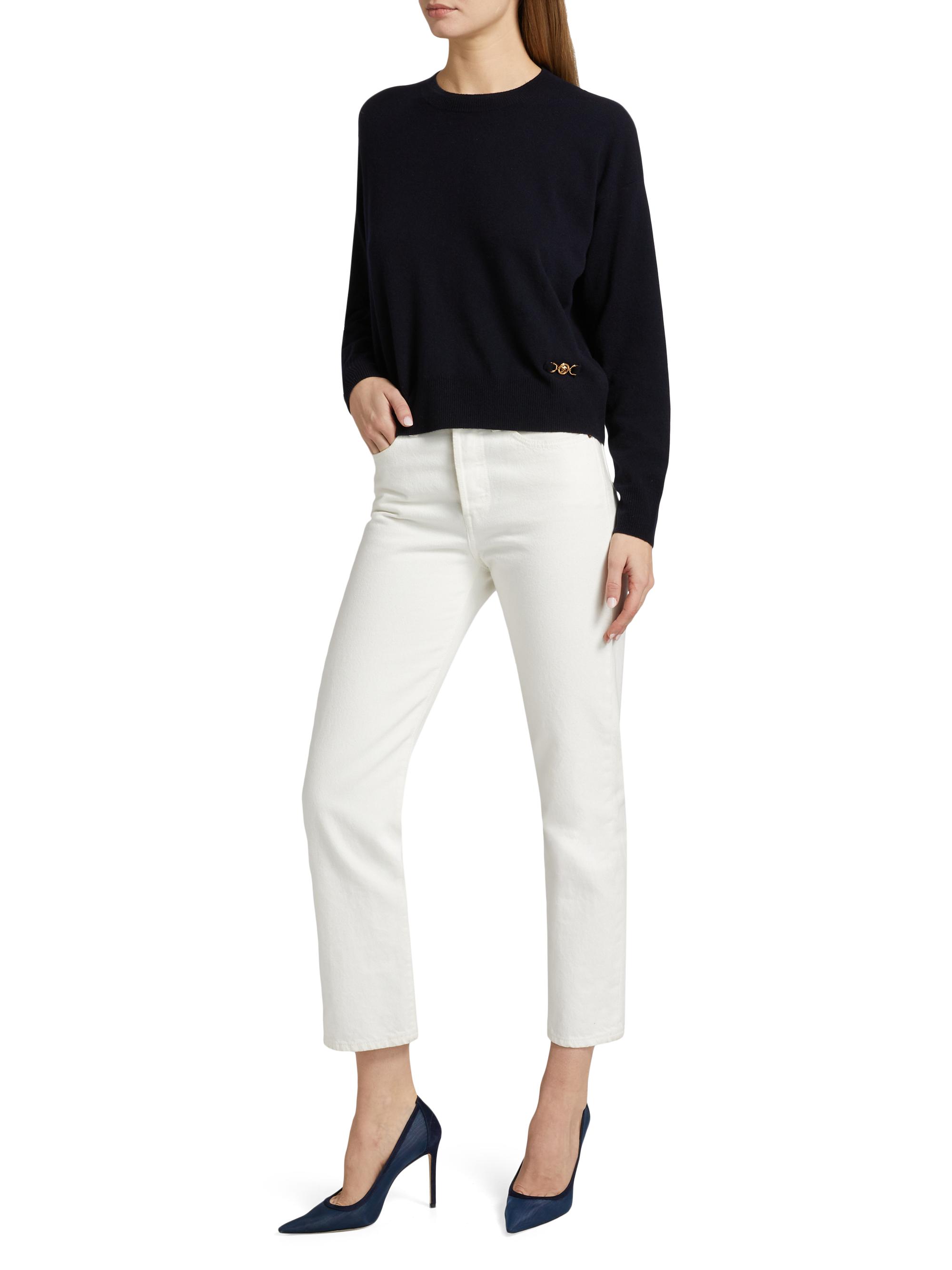 Versace Wool-Cashmere Icons Knit Sweater | Saks Fifth Avenue