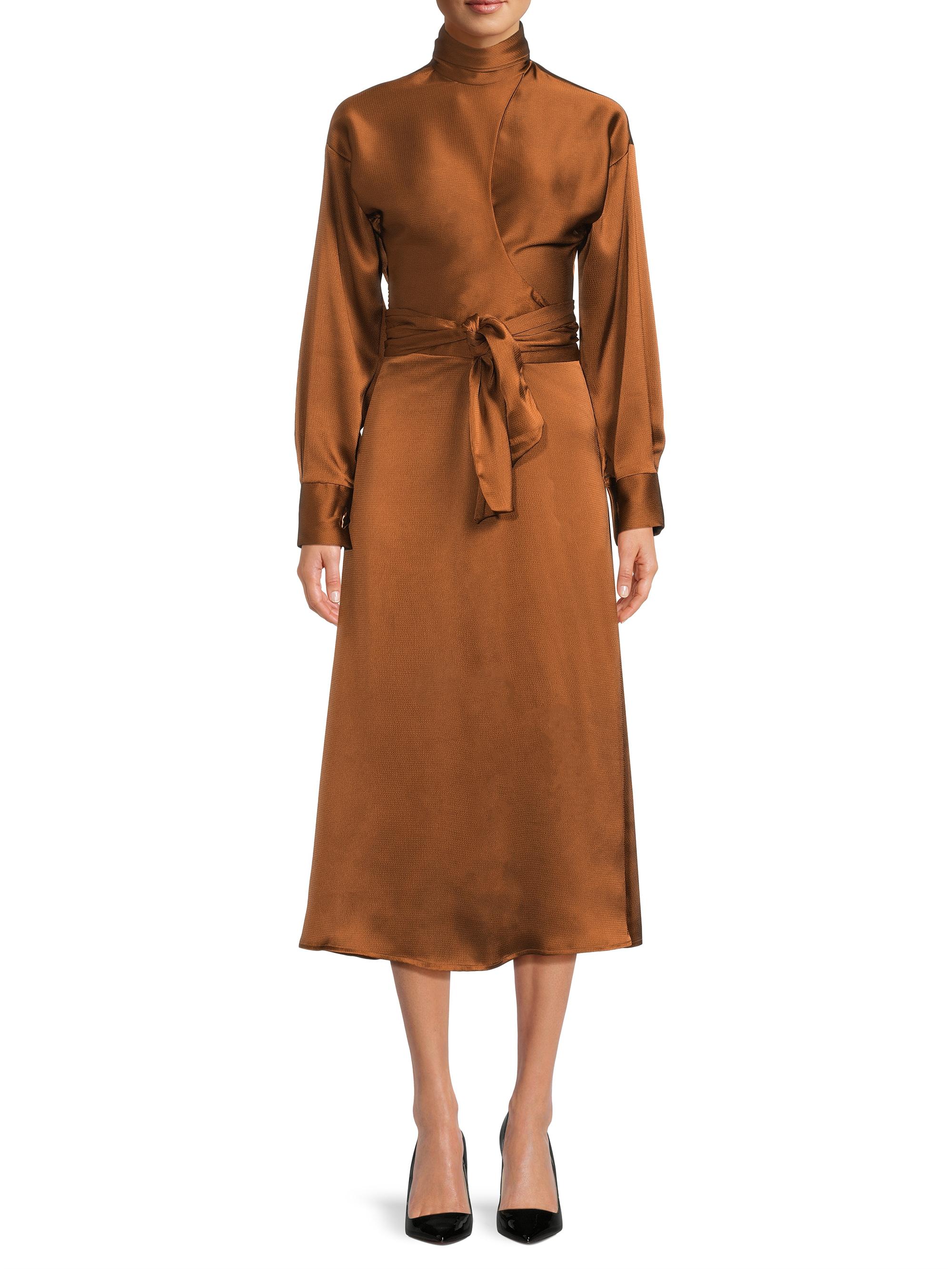 Undra Celeste Joi Satin Wrap Midi-Dress | Saks Fifth Avenue
