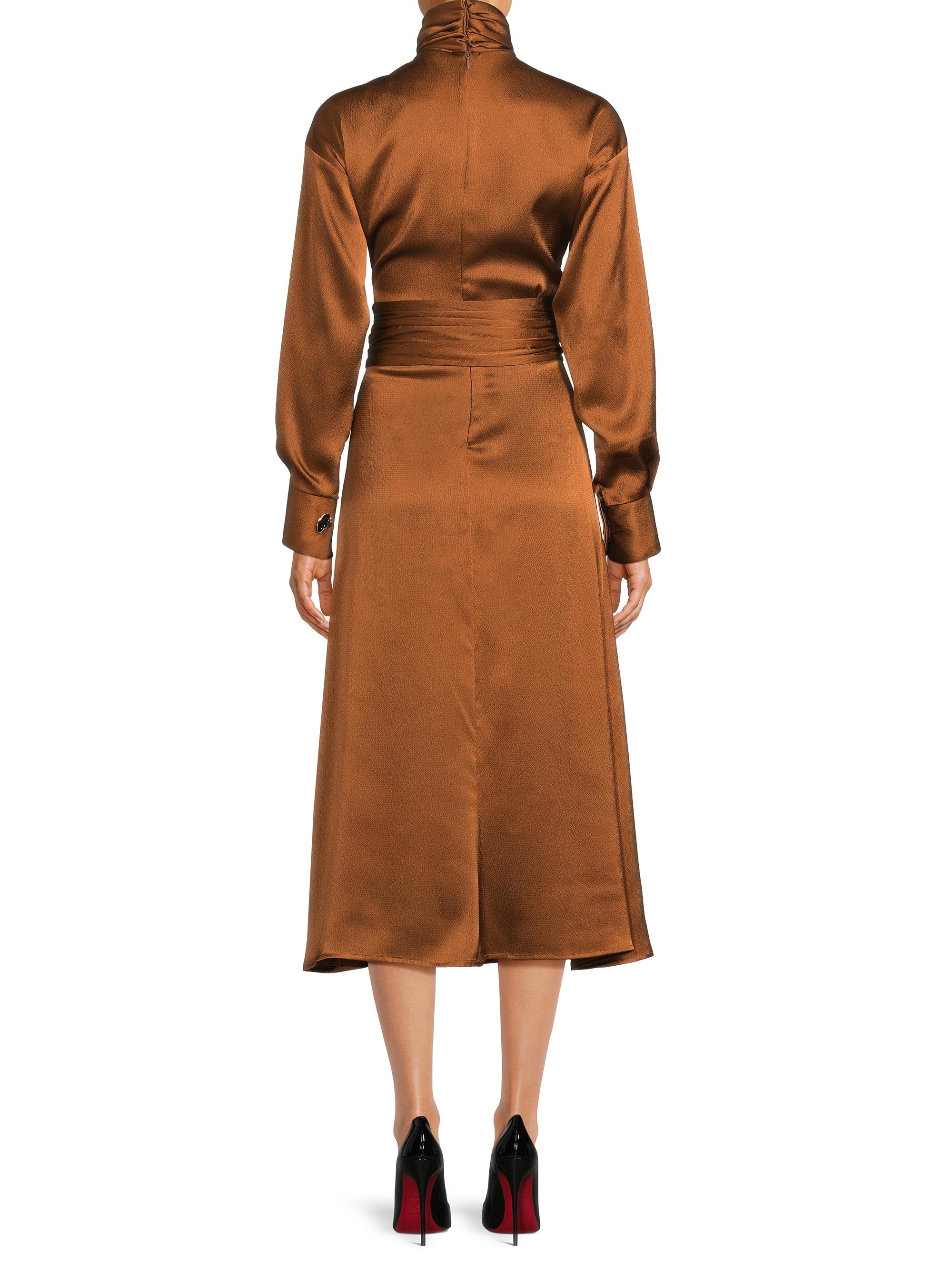 Undra Celeste Joi Satin Wrap Midi-Dress | Saks Fifth Avenue