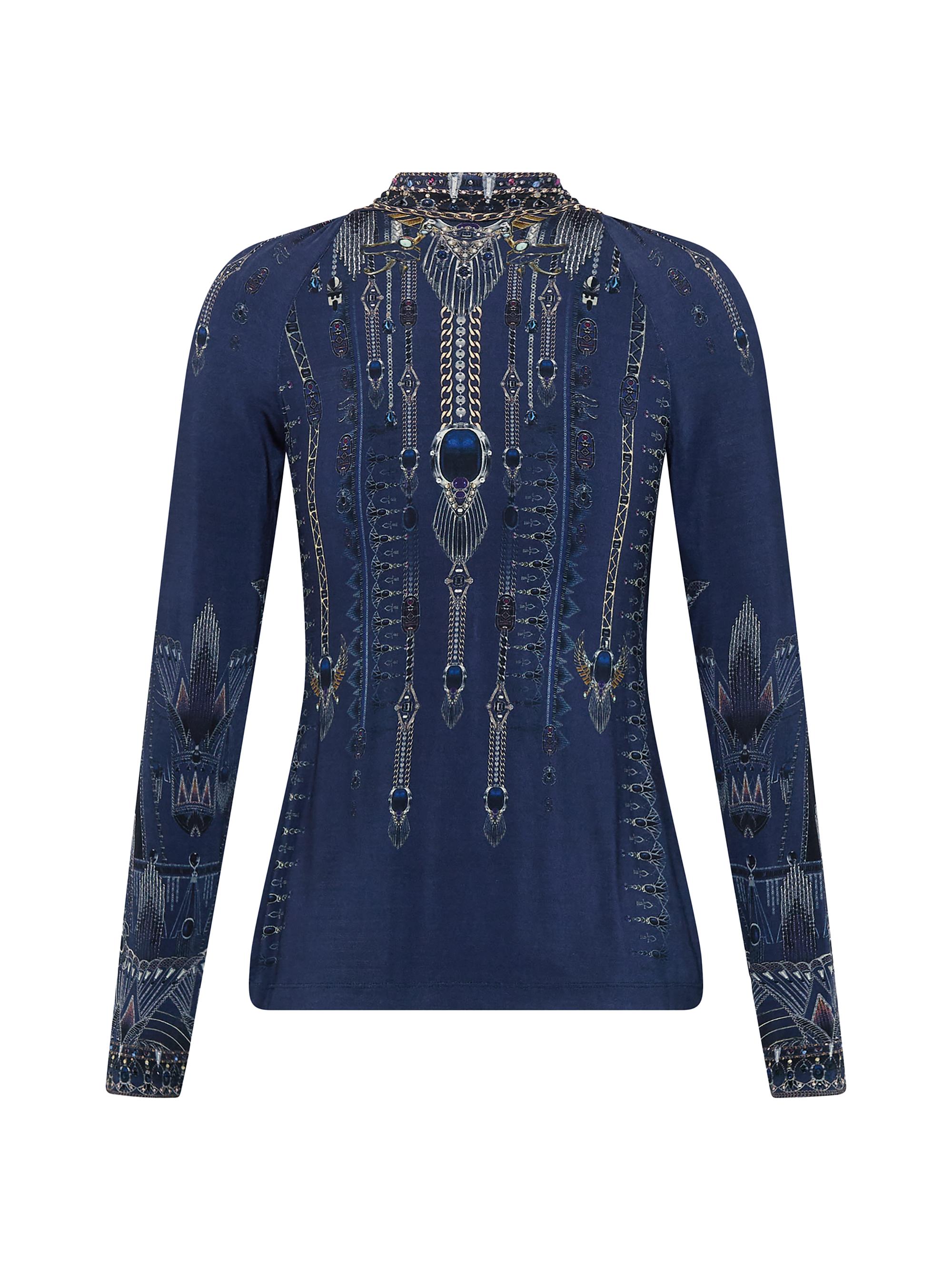 Camilla Egypt Printed Jersey Cut-Out Top | Saks Fifth Avenue