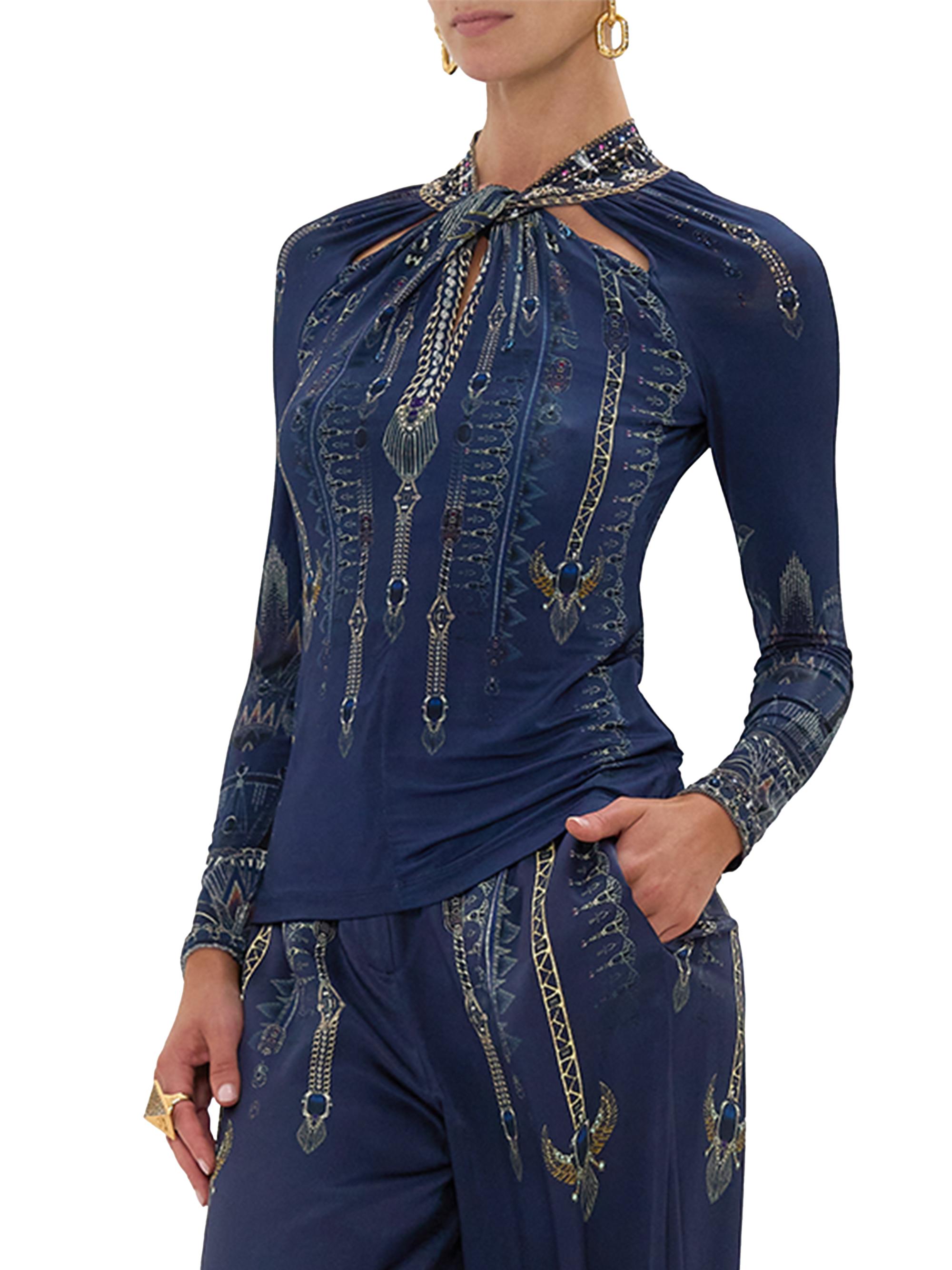 Camilla Egypt Printed Jersey Cut-Out Top | Saks Fifth Avenue