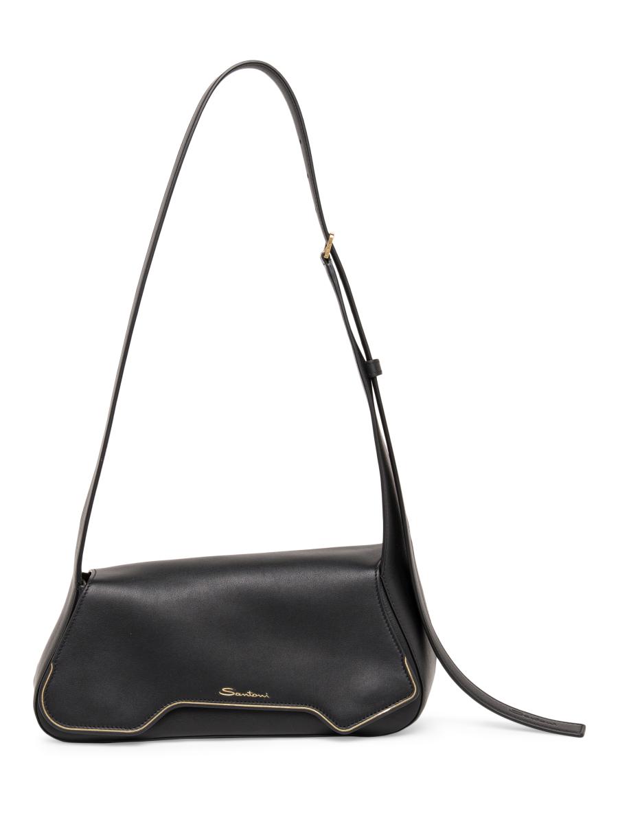 Santoni Soft Pluto Leather Shoulder Bag | Saks Fifth Avenue