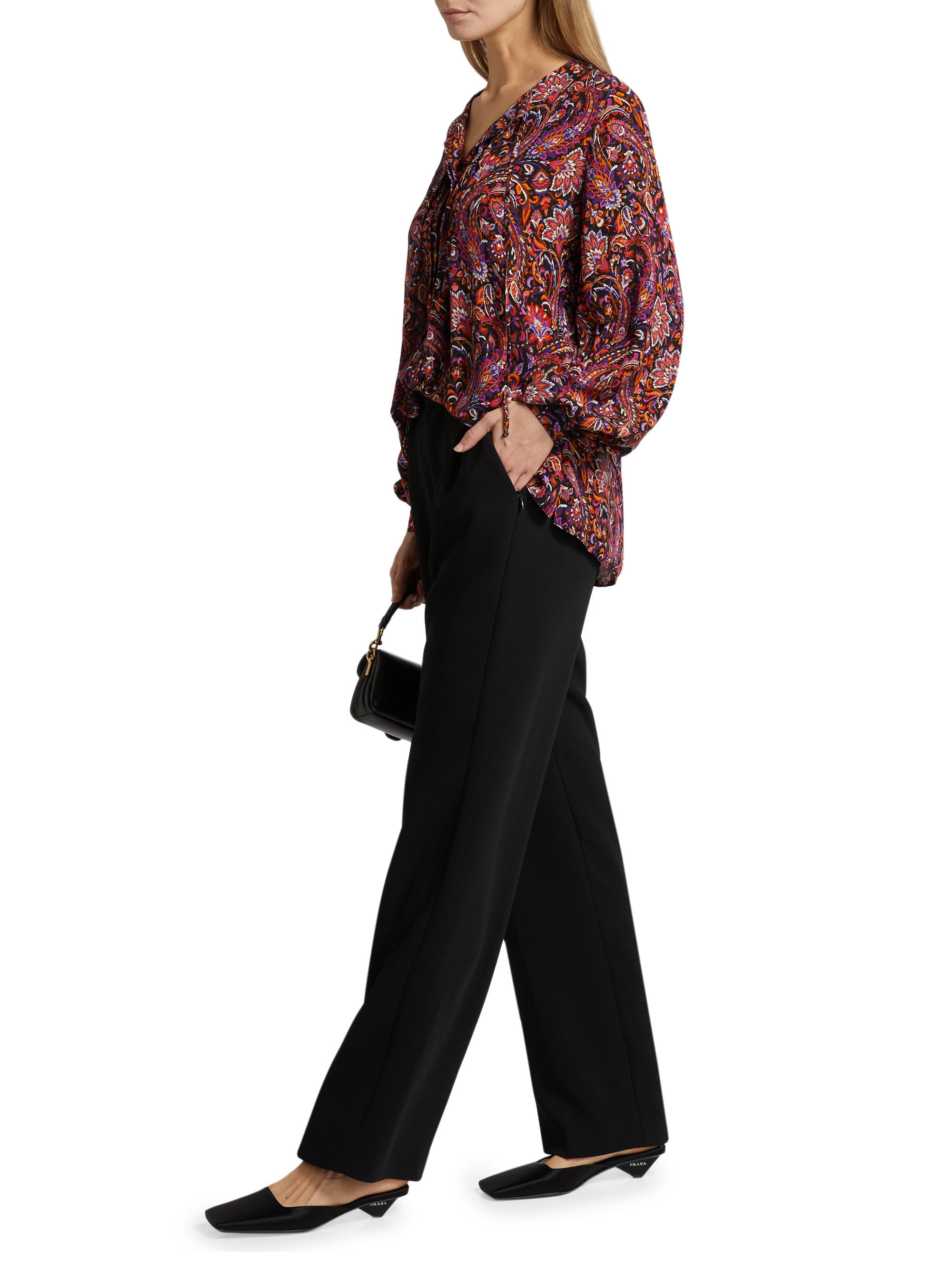 Kobi Halperin Roxanne Paisley Round-Neck Blouse | Saks Fifth Avenue