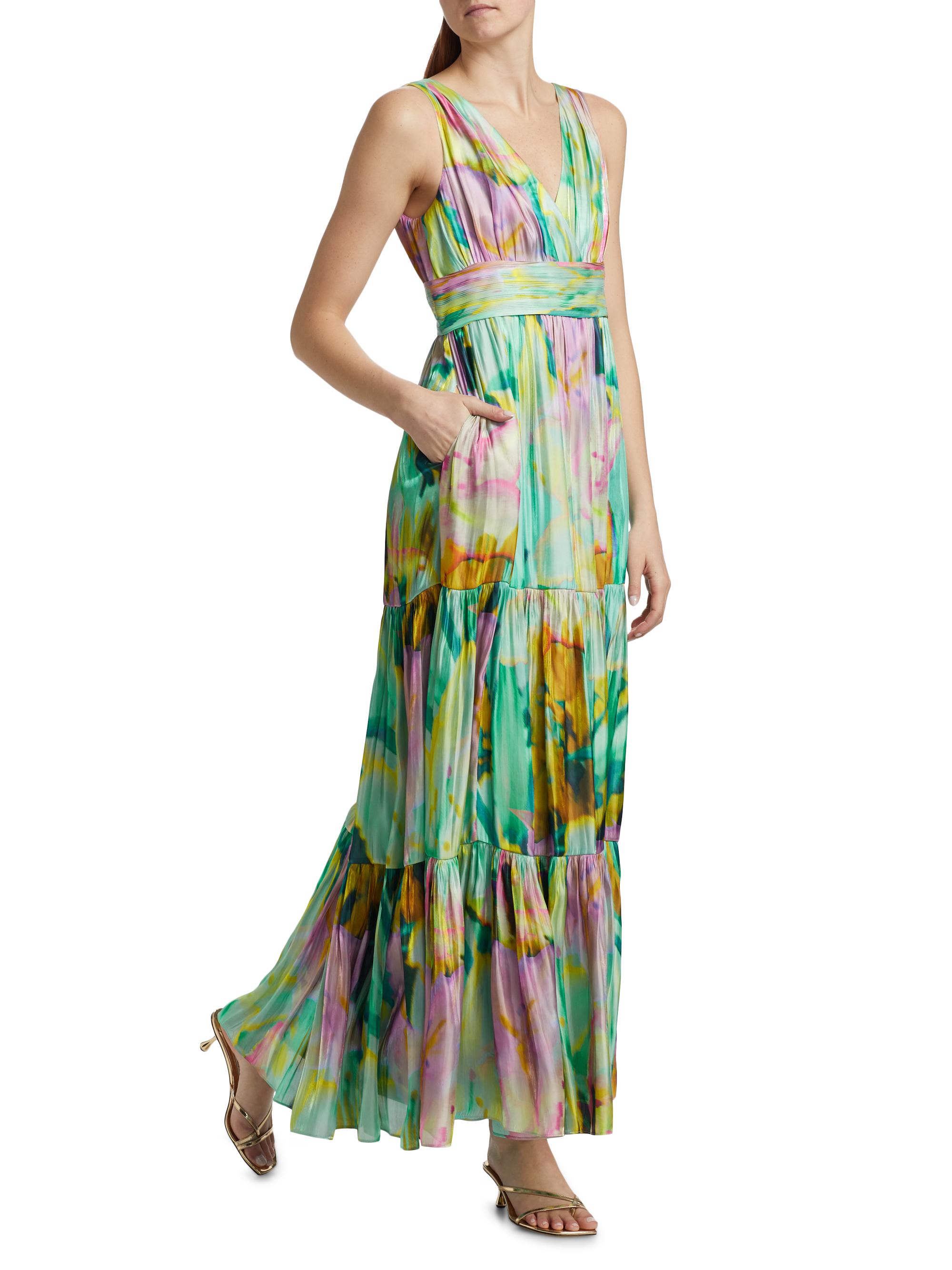 Kobi Halperin Britt Metallic Printed Maxi Dress | Saks Fifth Avenue