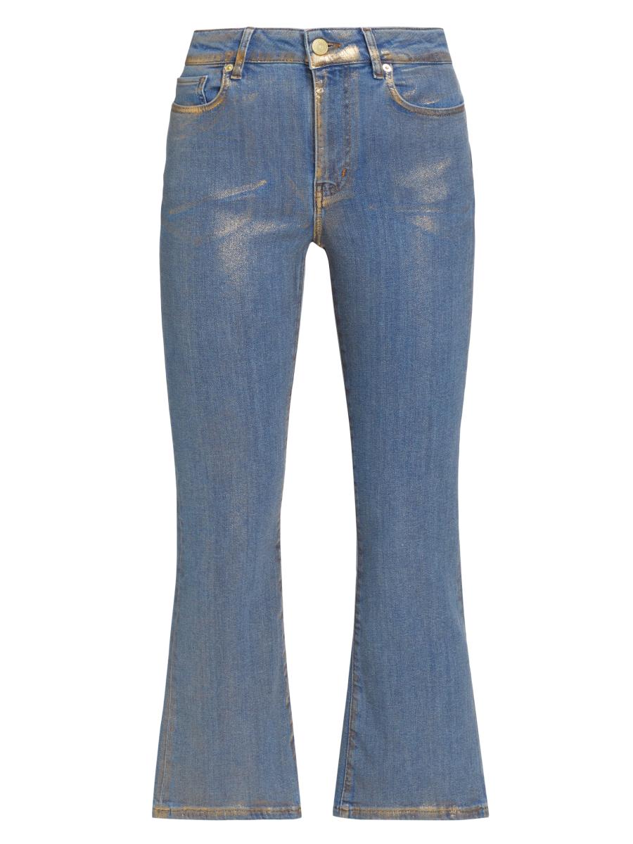 Shop Frame Le Crop Mini Boot Coated Jeans | Saks Fifth Avenue