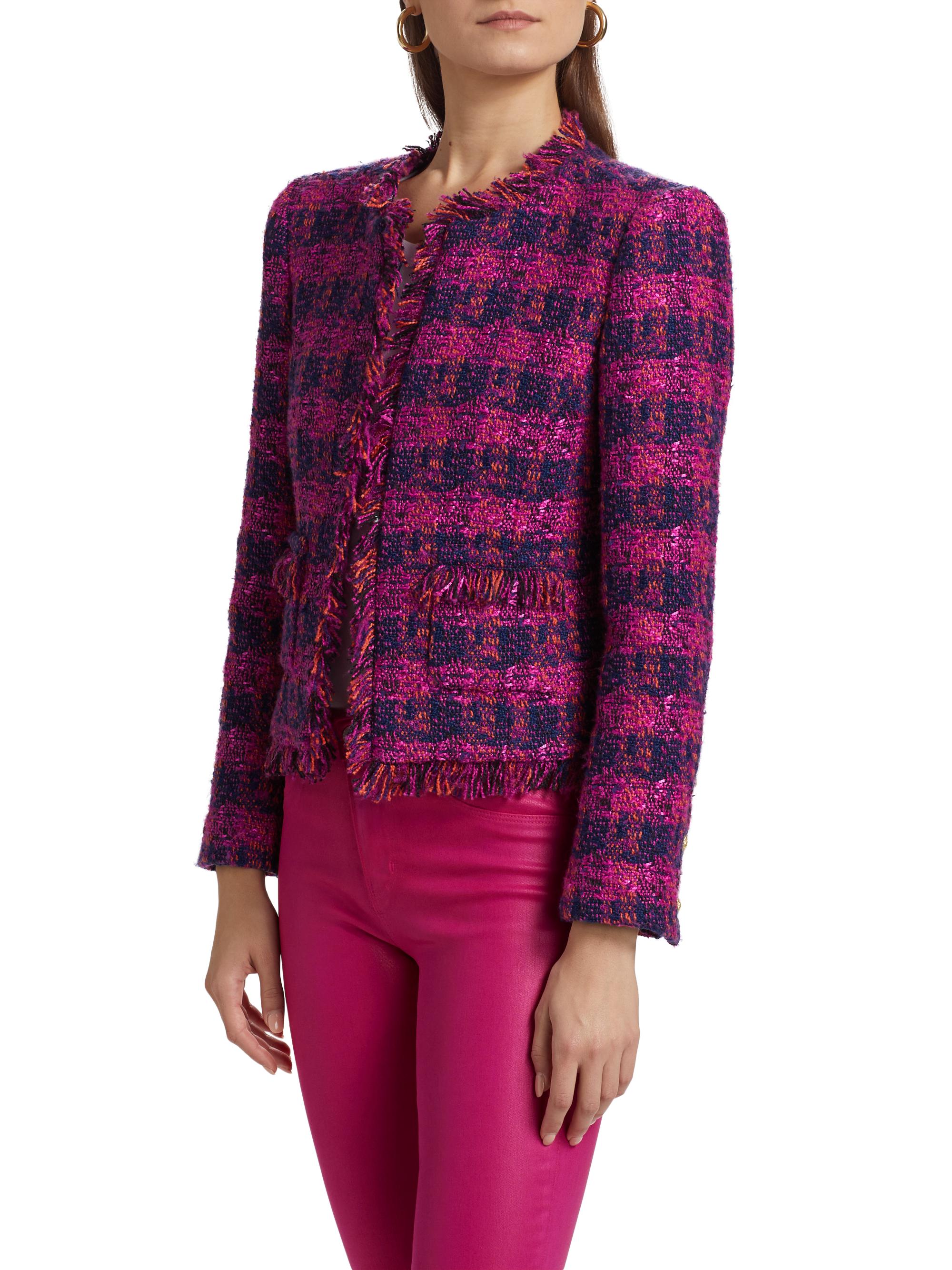 L'AGENCE Angelina Tweed Blazer | Saks Fifth Avenue