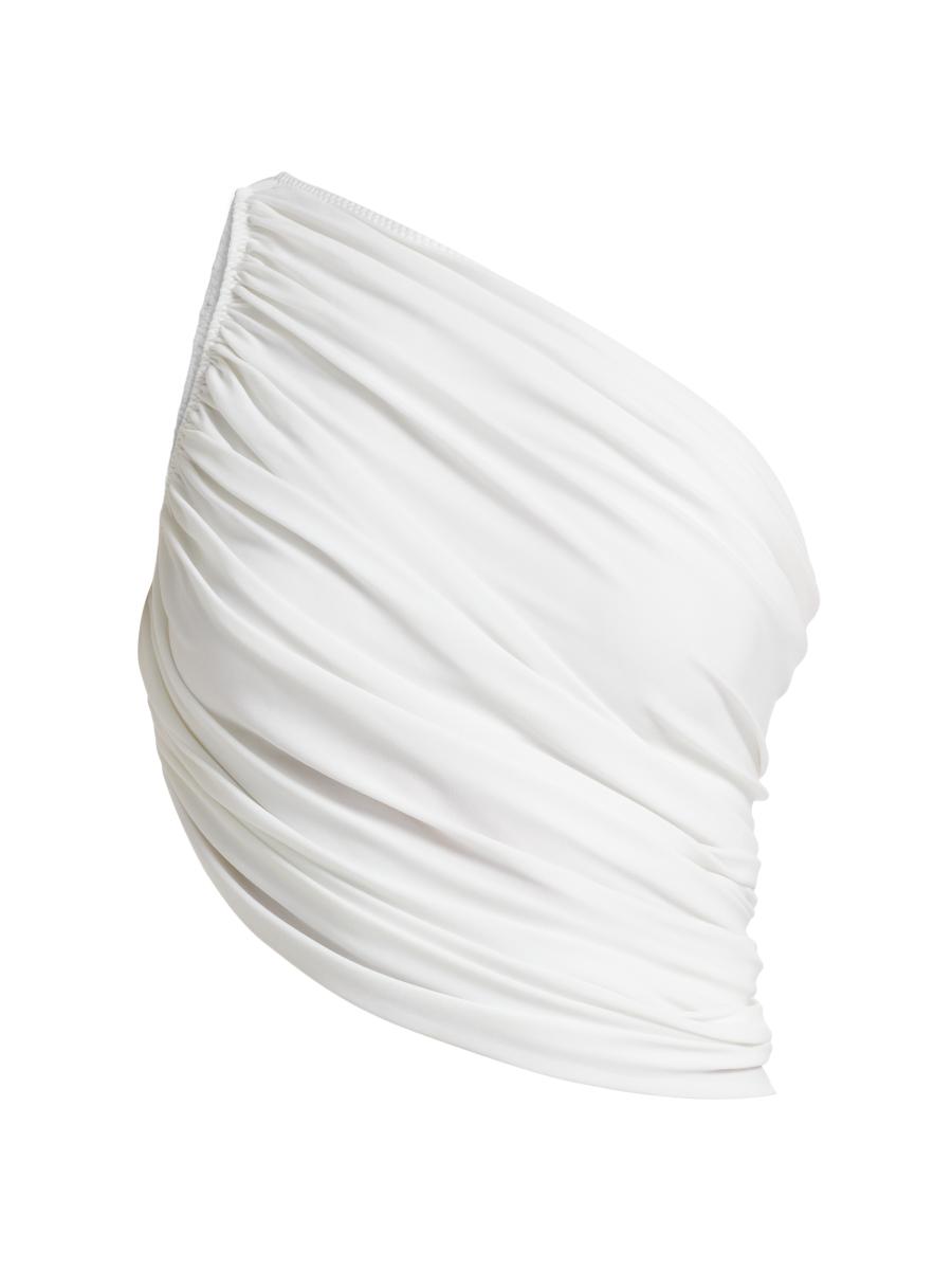 Shop Norma Kamali Diana One-Shoulder Draped Bra | Saks Fifth Avenue
