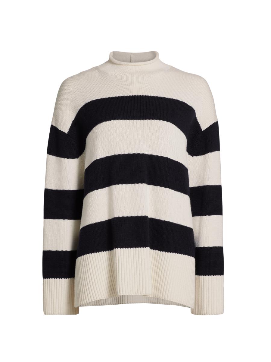 Vince Oversized Striped Roll Neck Sweater | Saks Fifth Avenue