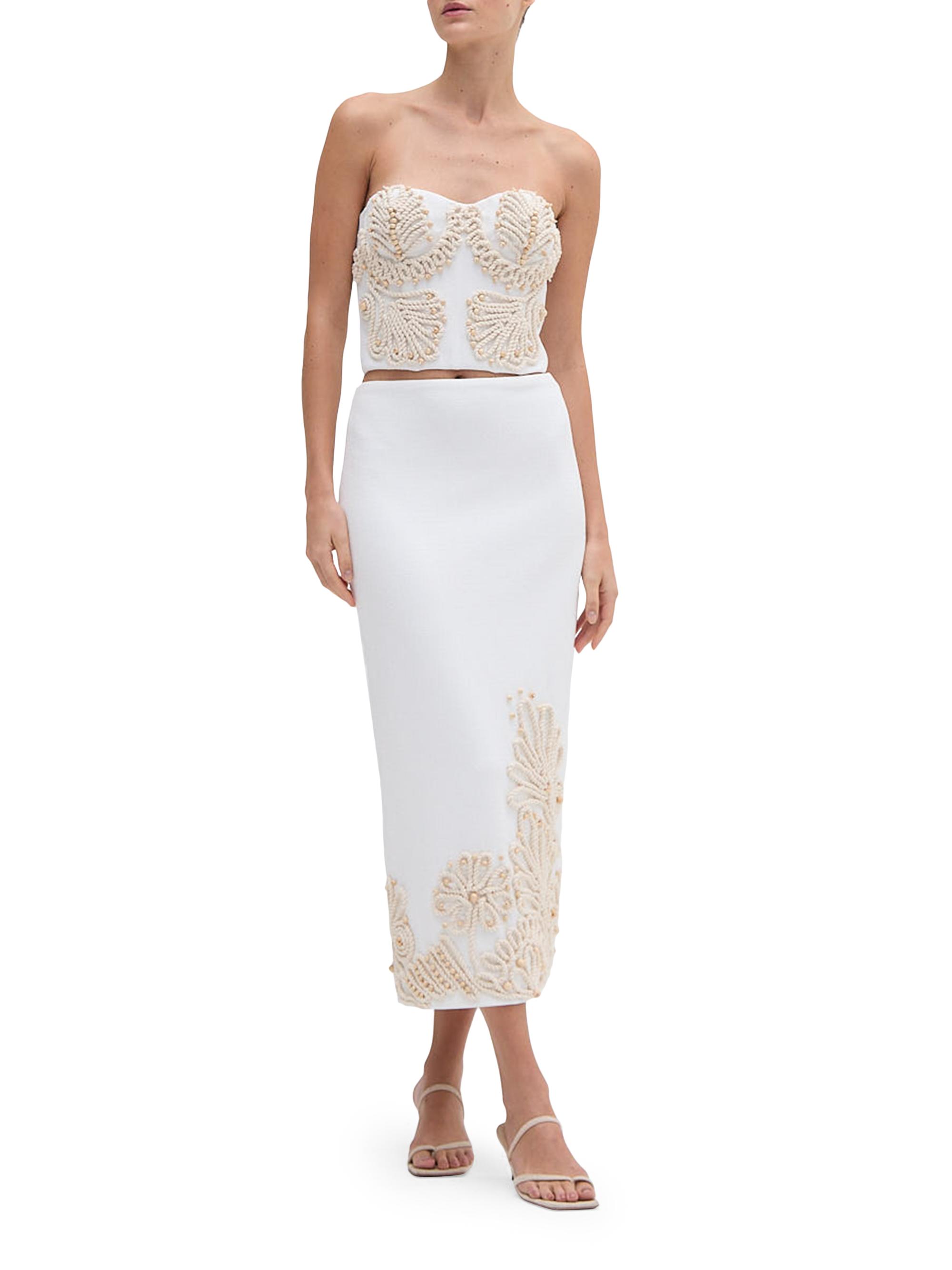 PatBO Dune Beaded Rope-Trimmed Corset Top | Saks Fifth Avenue