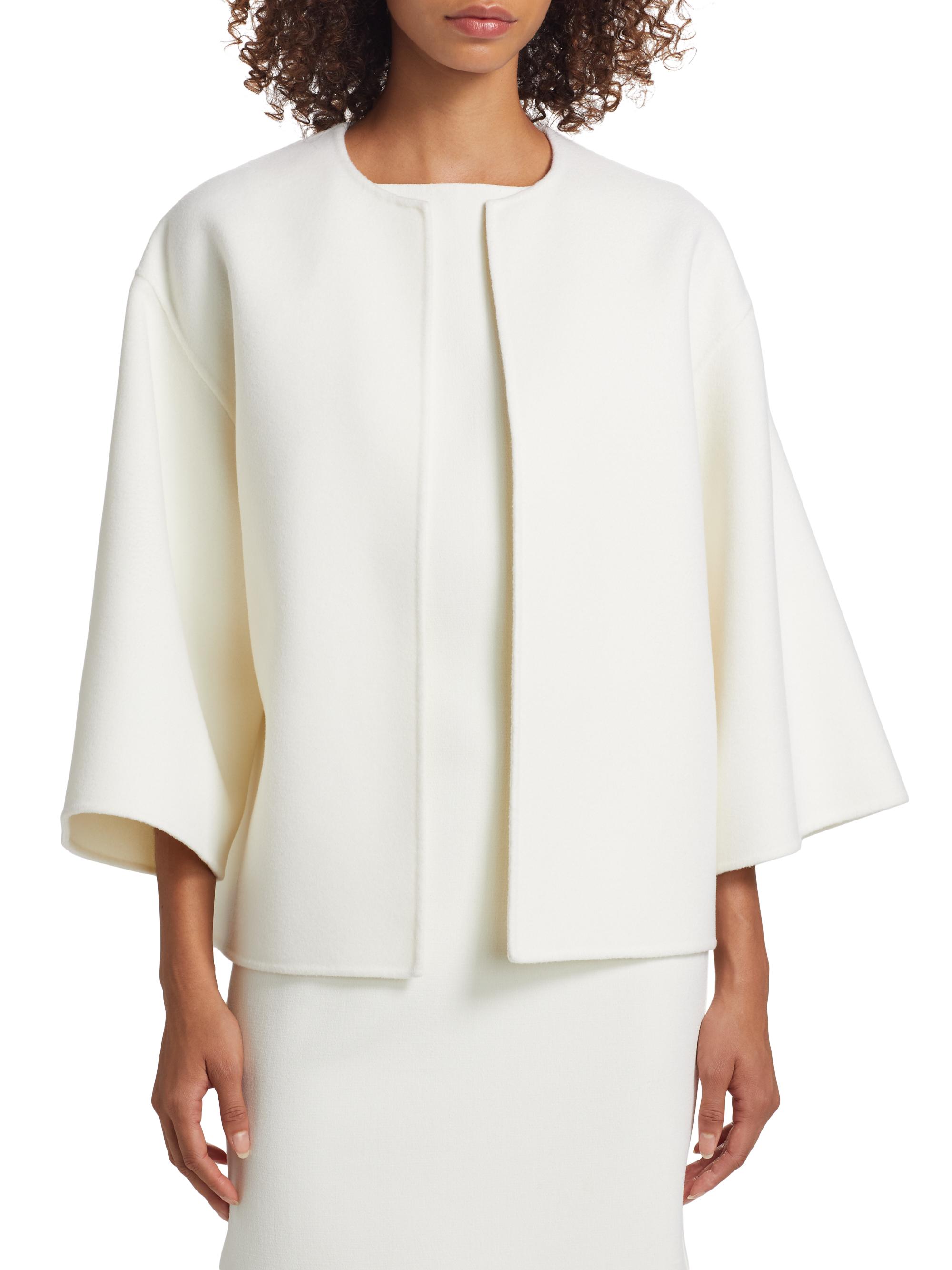 Michael Kors Collection Round Neck Double-Faced Wool Jacket | Saks ...
