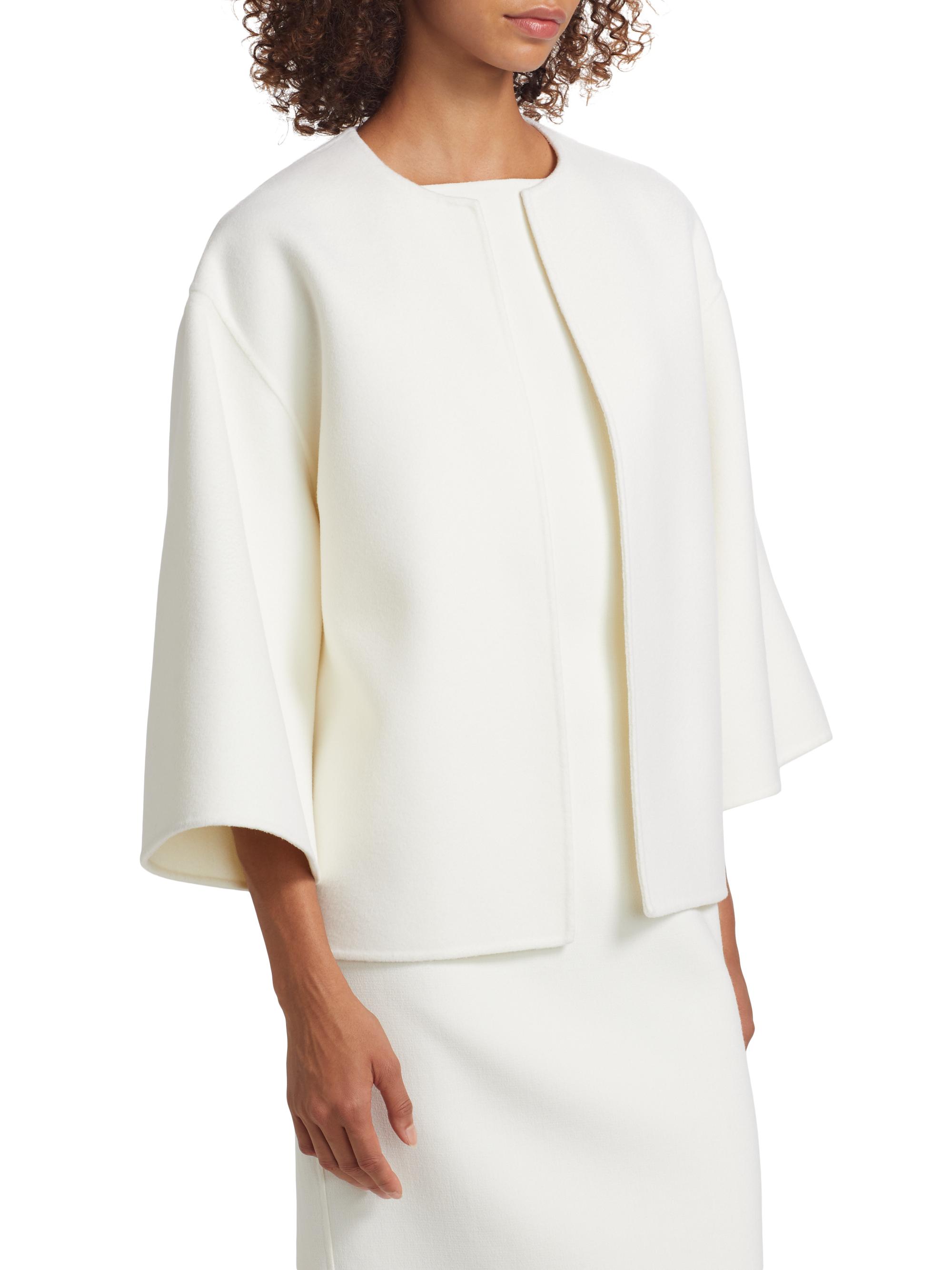 Michael Kors Collection Round Neck Double-Faced Wool Jacket | Saks ...