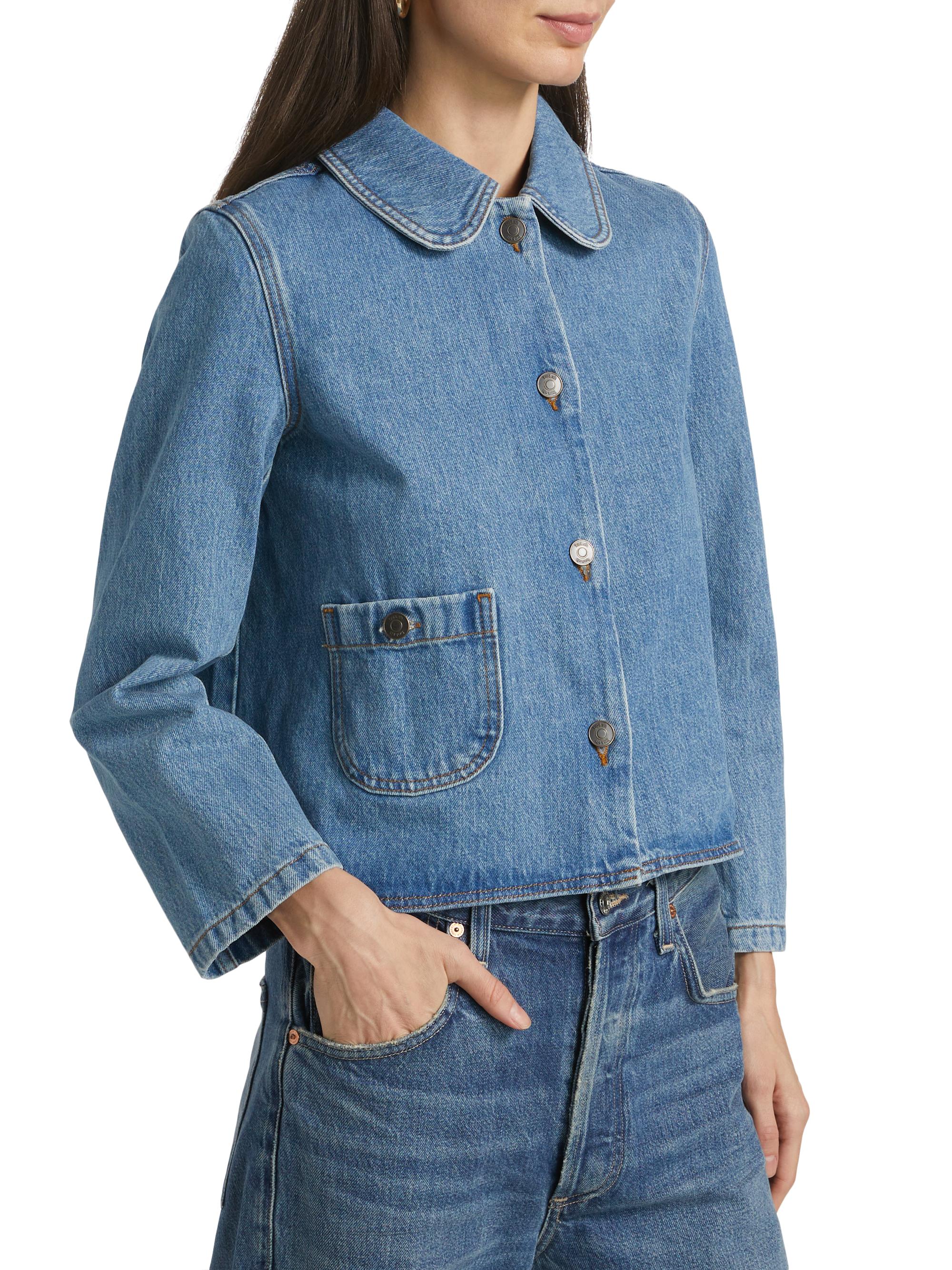 ba&sh Tiny Denim Jacket | Saks Fifth Avenue