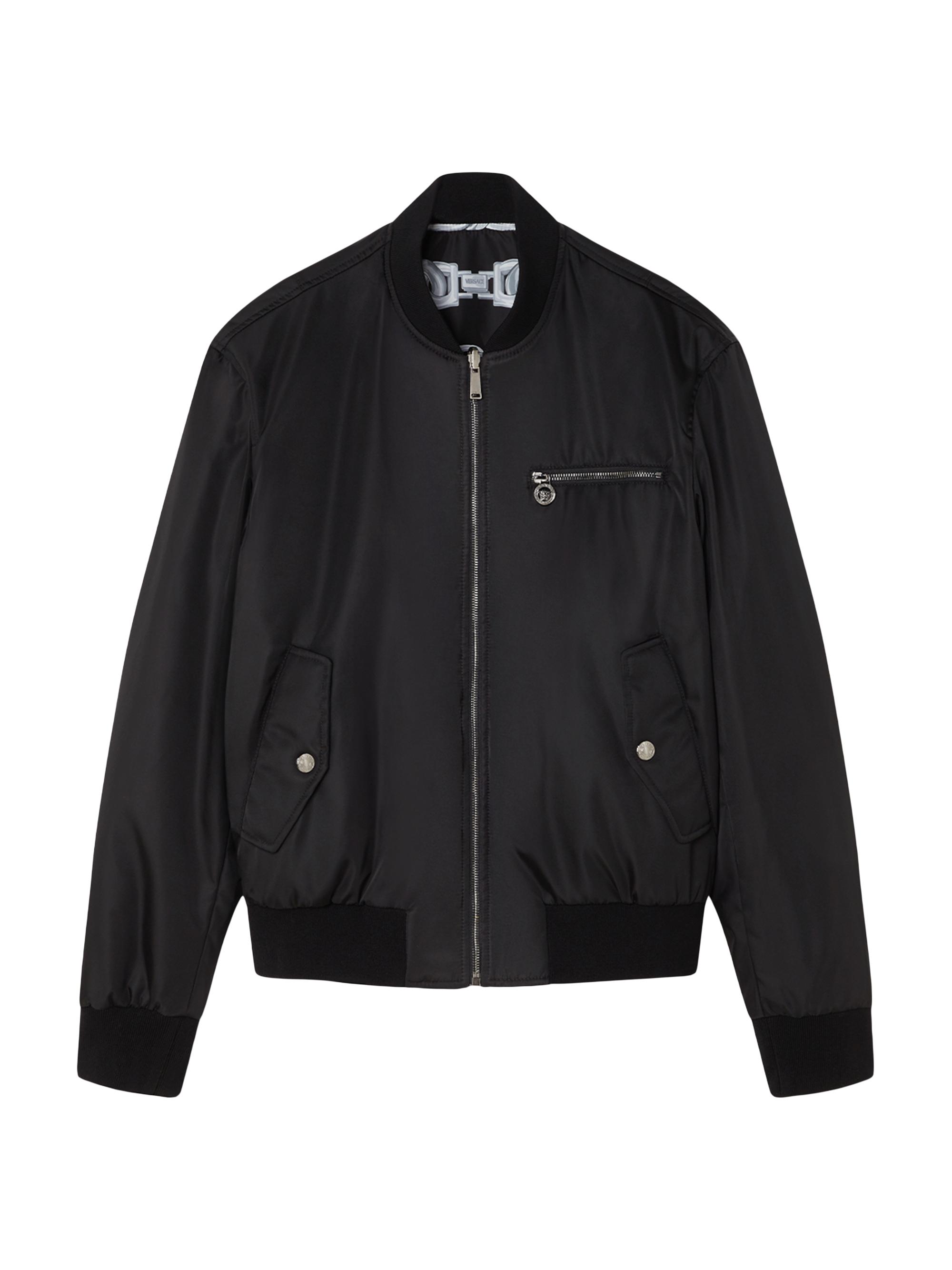 Versace Reversible Chains Print & Solid Technical Fabric Jacket | Saks ...