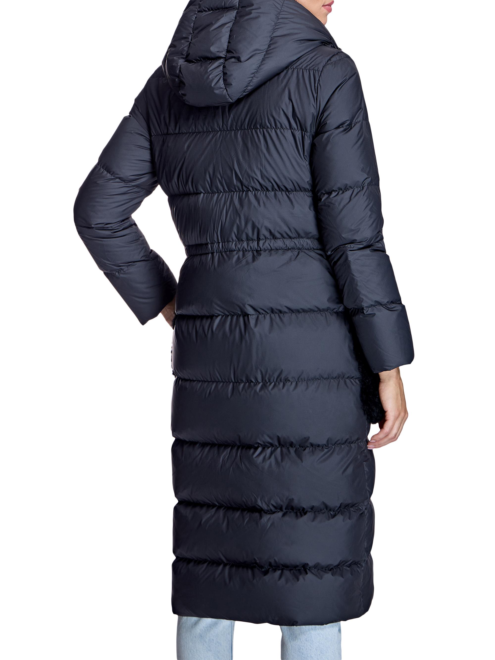 Maximilian Nylon Hooded Coat with Cashmere Goat Trims | Saks Fifth Avenue
