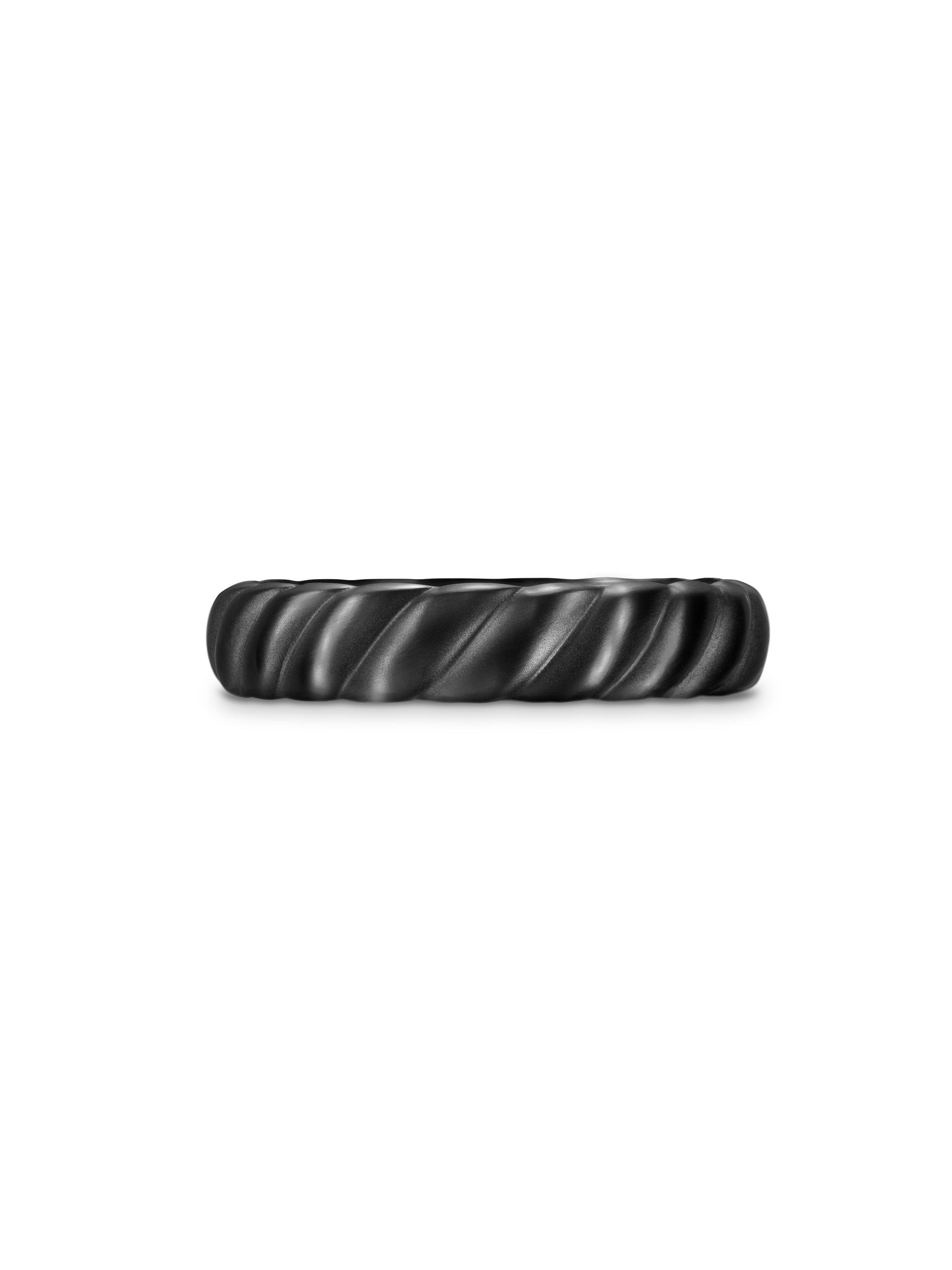 David Yurman Sculpted Cable Band Ring in Black Titanium, 5MM | Saks ...