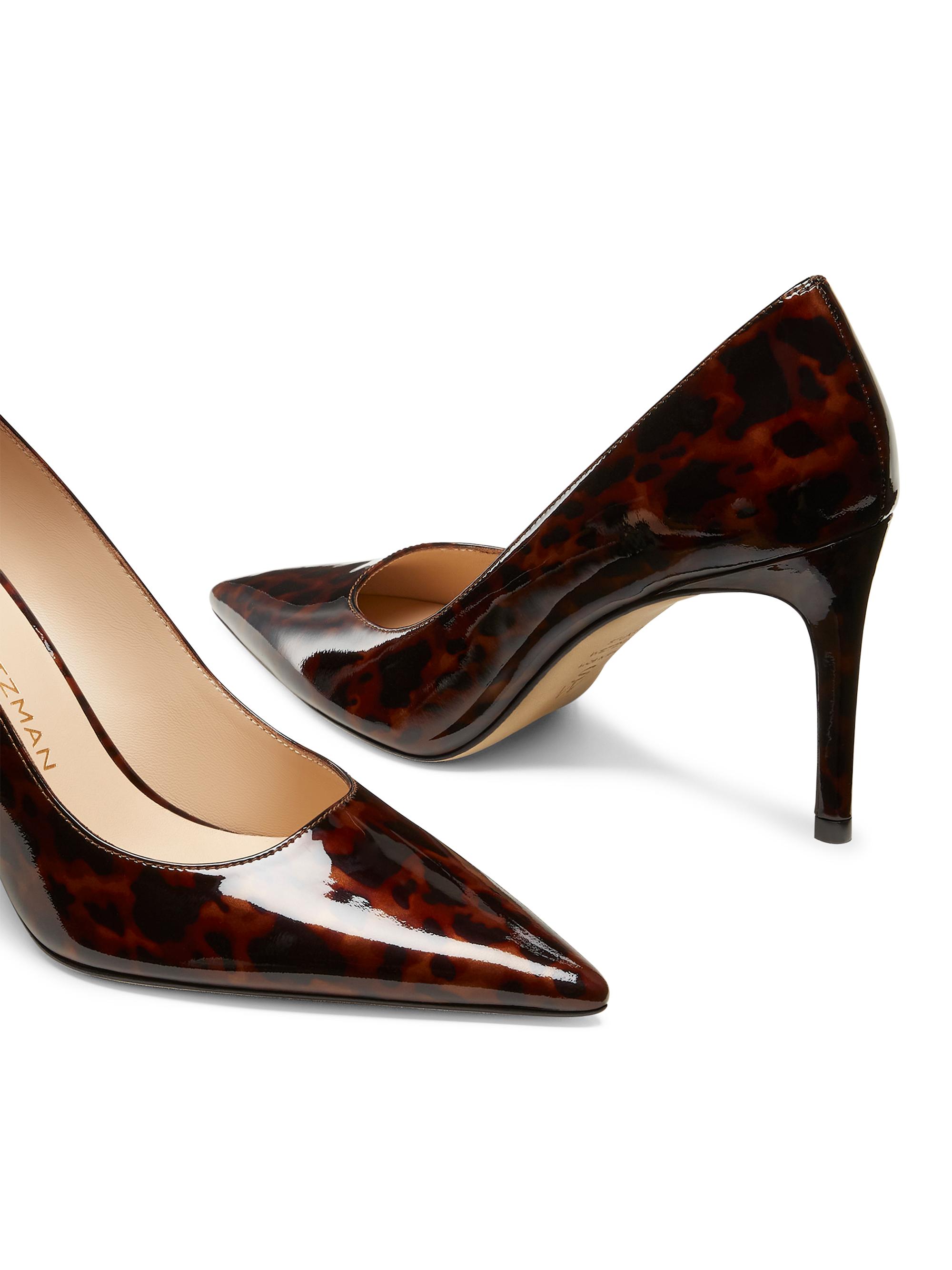 Shop Stuart Weitzman Power Tortoiseshell Patent Leather Pumps | Saks ...