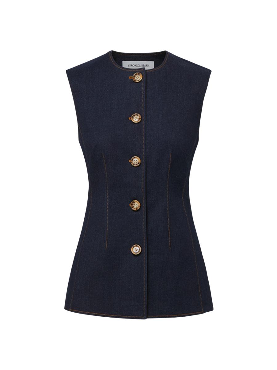 Veronica Beard Jessup Denim Vest | Saks Fifth Avenue