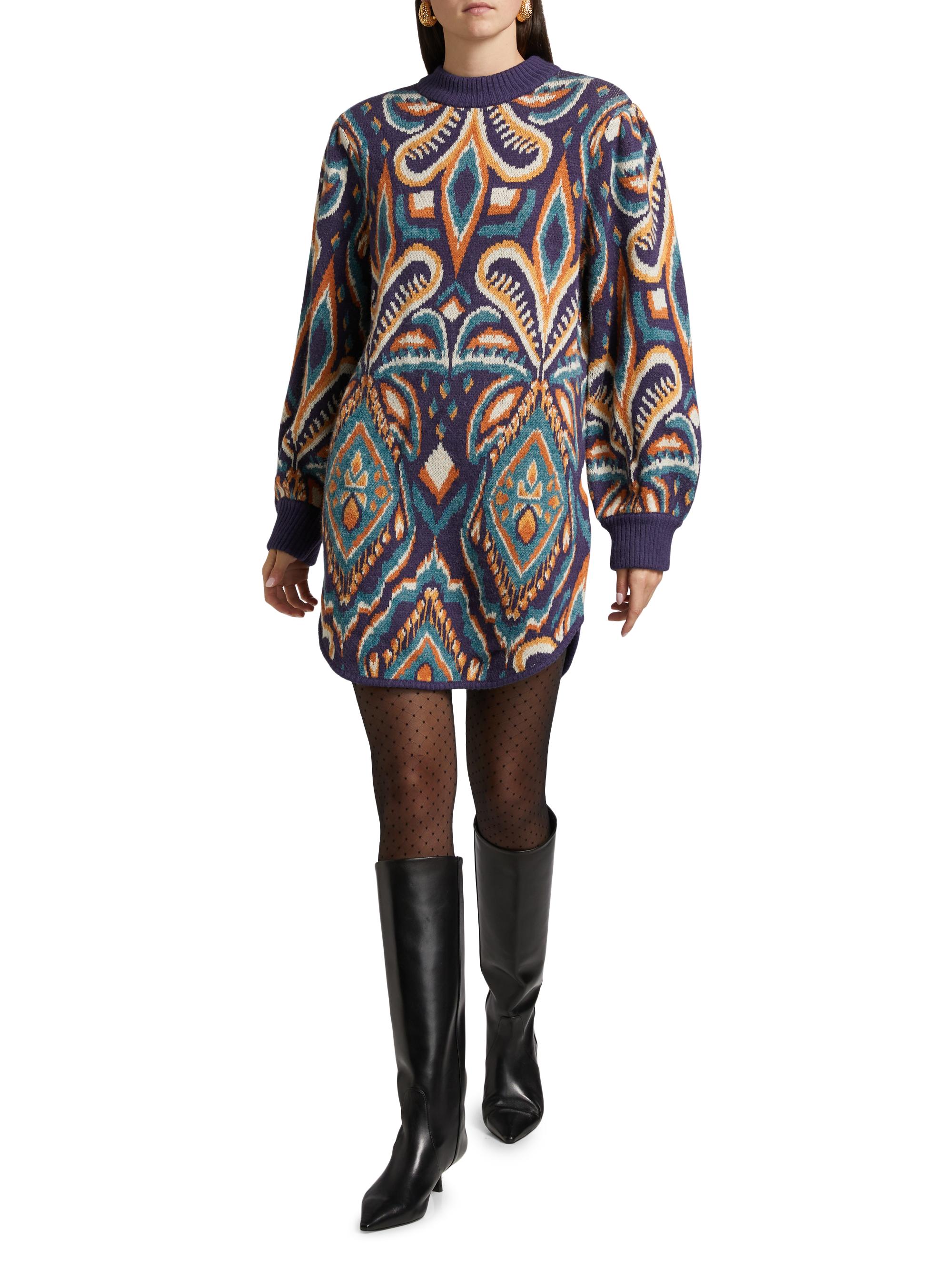 Farm Rio Pineapple Ikat Knit Dress | Saks Fifth Avenue