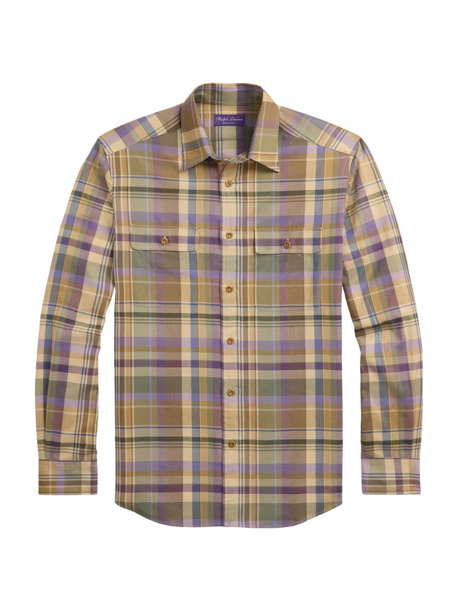 Ralph Lauren Purple Label Flashlight Plaid Button-Up Shirt | Saks Fifth ...