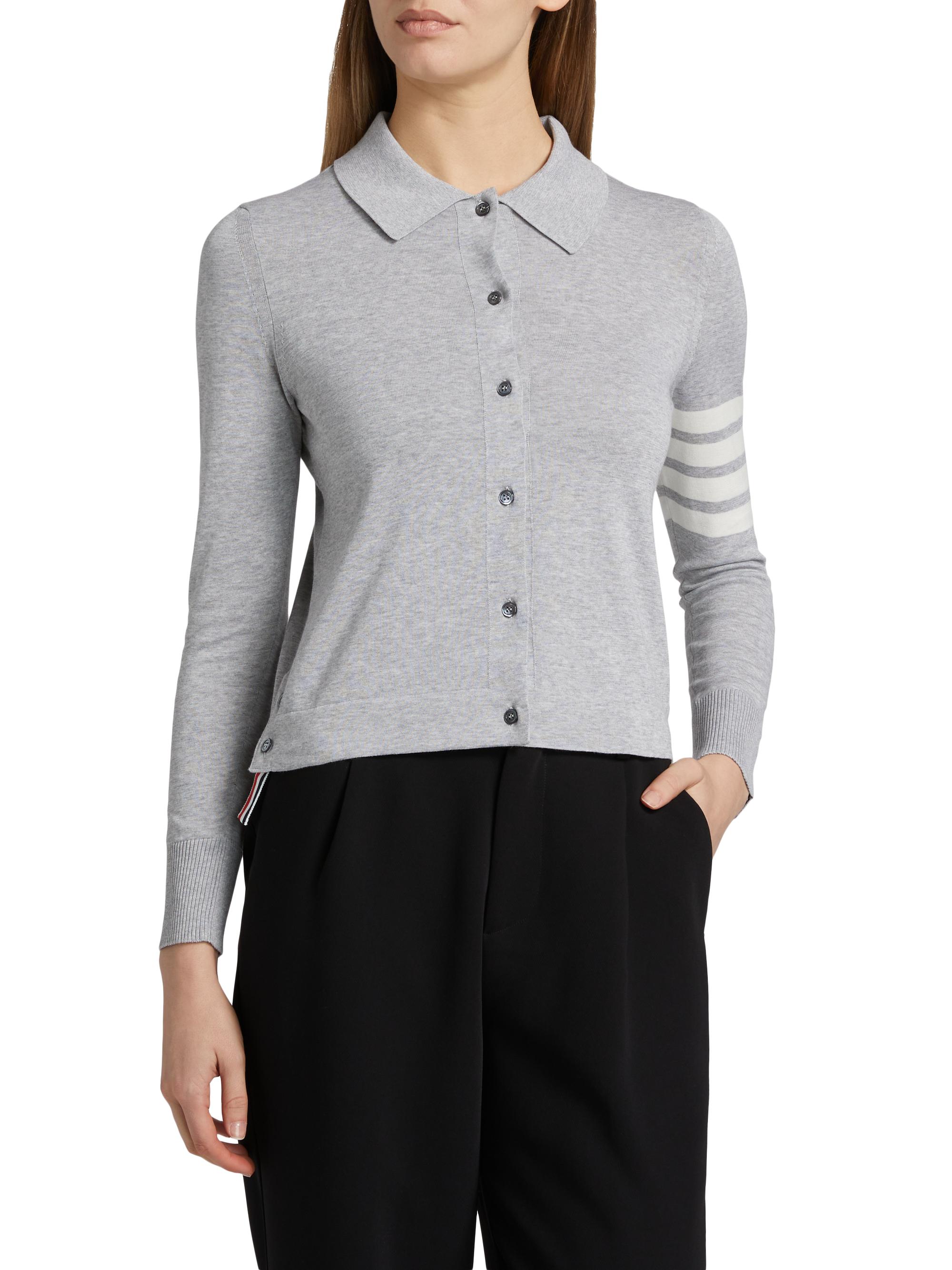 Thom Browne Jersey Cotton Four-Stripe Shirt | Saks Fifth Avenue