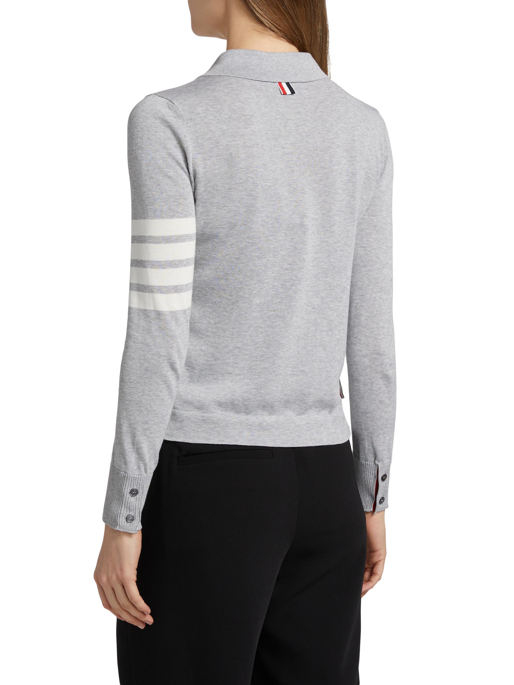 Thom Browne Jersey Cotton Four-Stripe Shirt | Saks Fifth Avenue