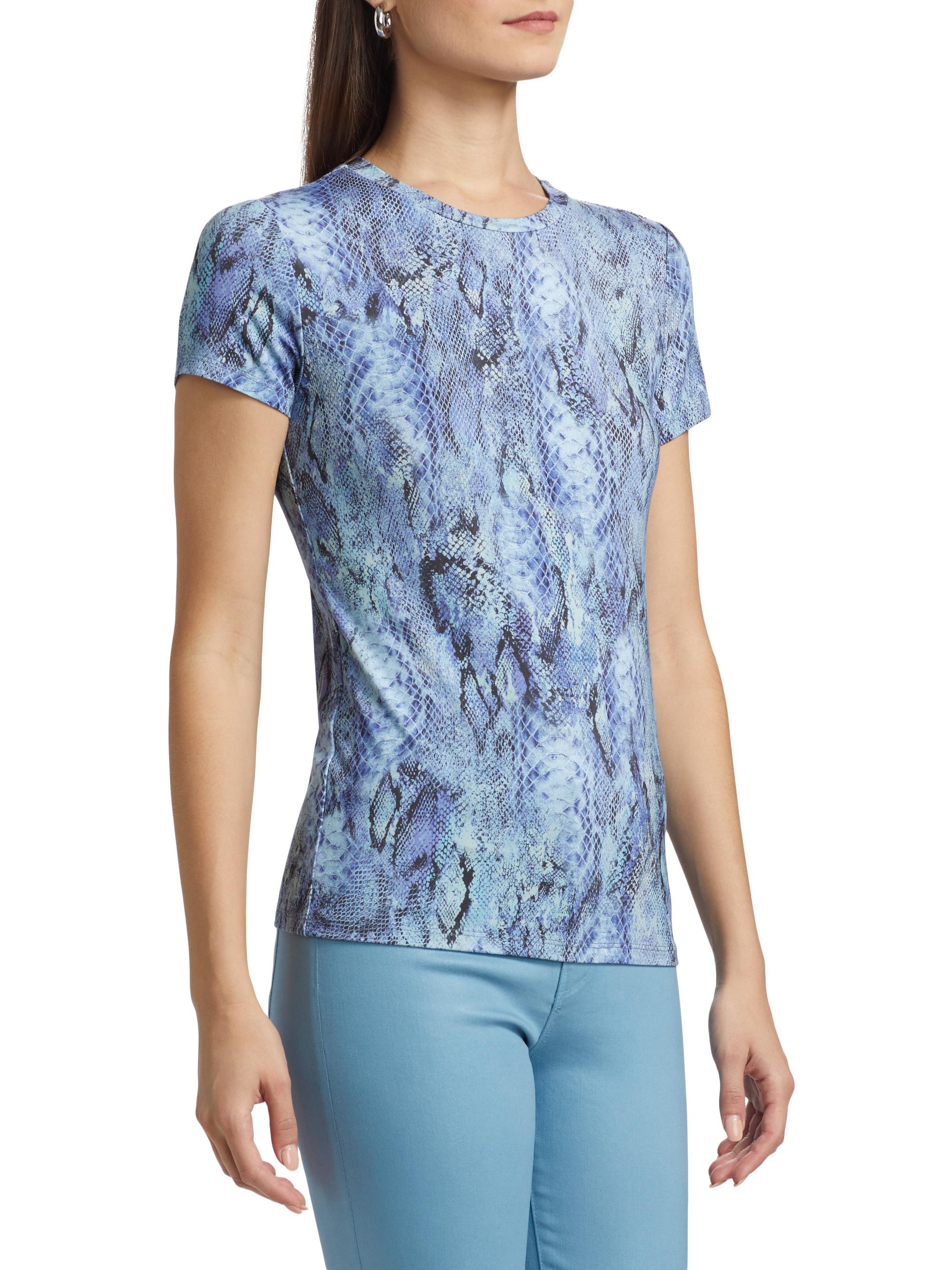 L'AGENCE Ressi Snake Crewneck T-Shirt | Saks Fifth Avenue