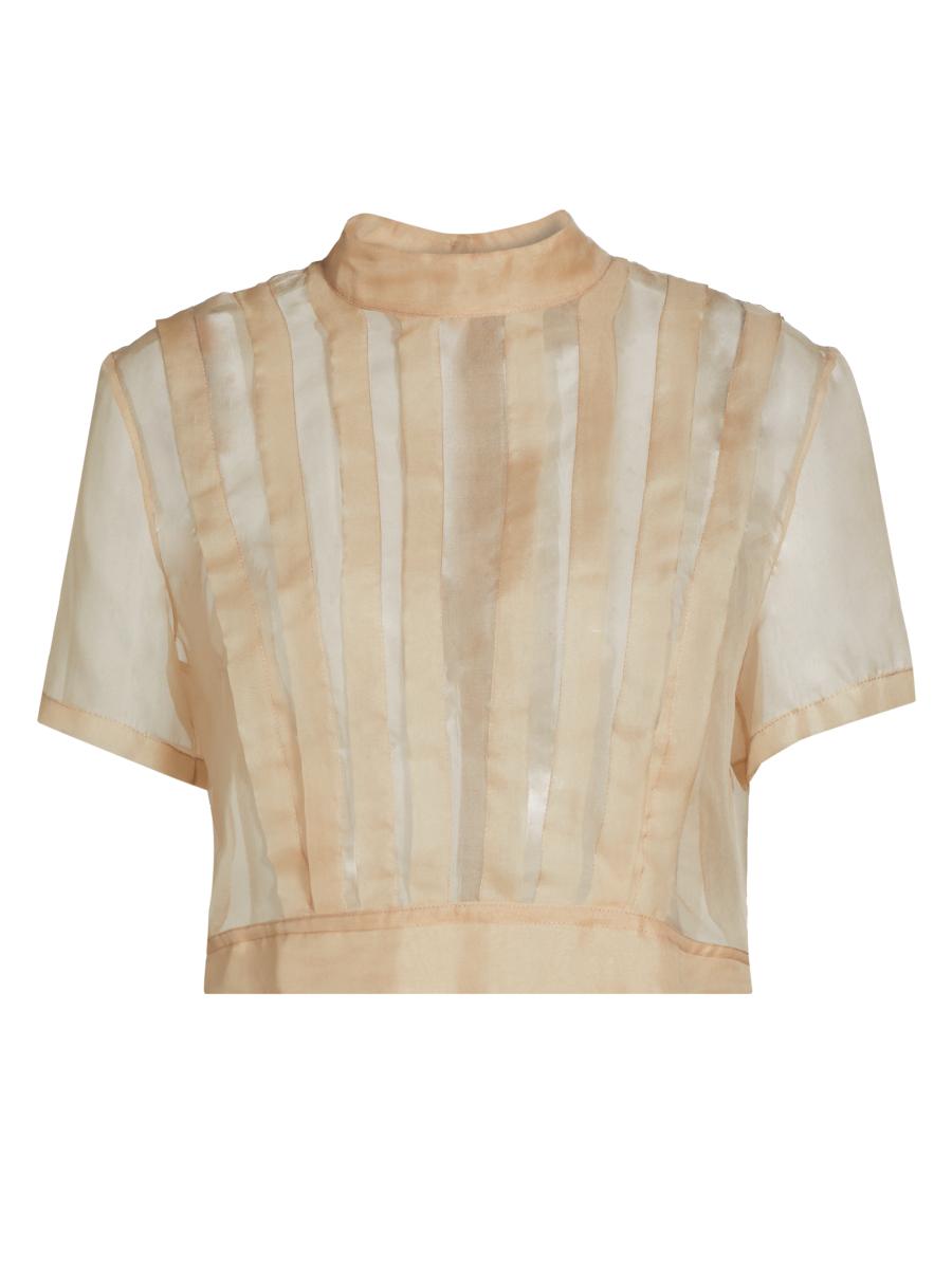 TWP Ryan Pleated Silk Organza Top | Saks Fifth Avenue