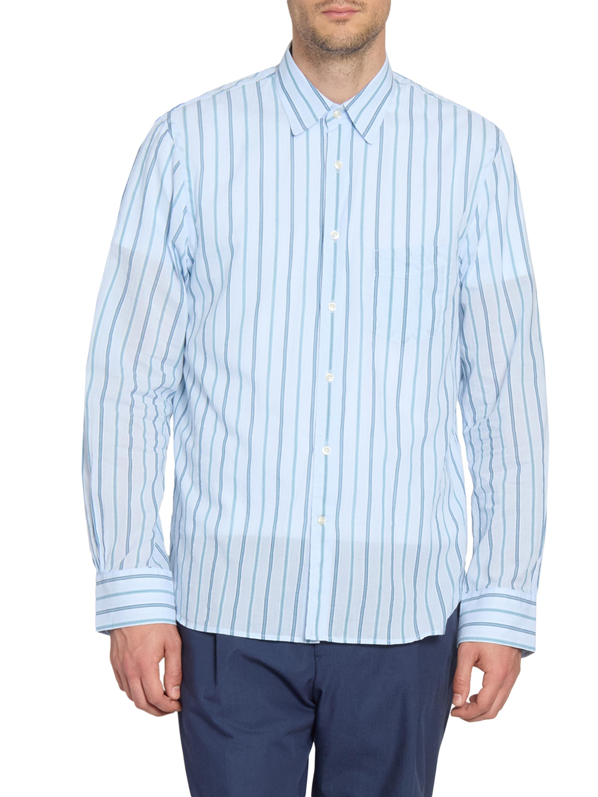 Officine Générale Benoit Striped Cotton Poplin Shirt | Saks Fifth Avenue