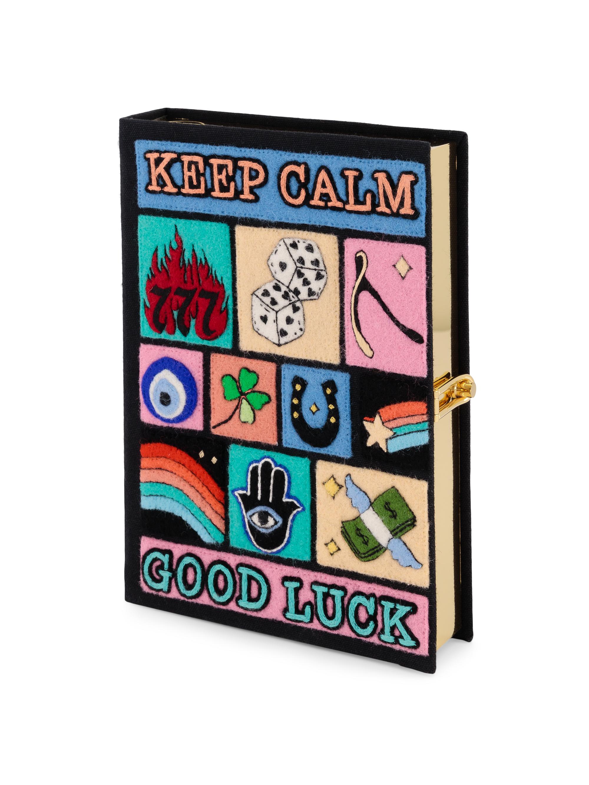 Olympia Le Tan Keep Calm Embroidered Book Clutch | Saks Fifth Avenue