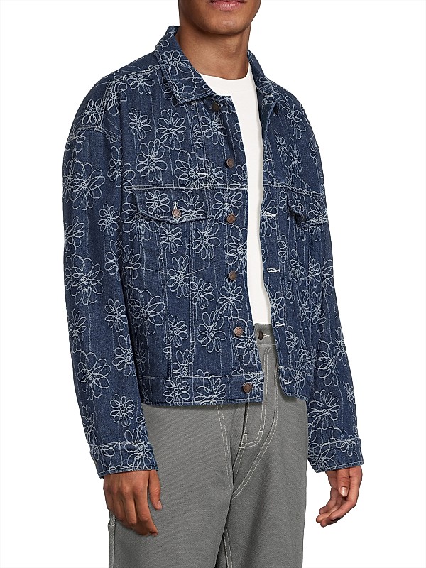 Shop Honor The Gift Flower Jacquard Button-Front Jacket Shop Honor The Gift Flower Jacquard Button-Front Jacket