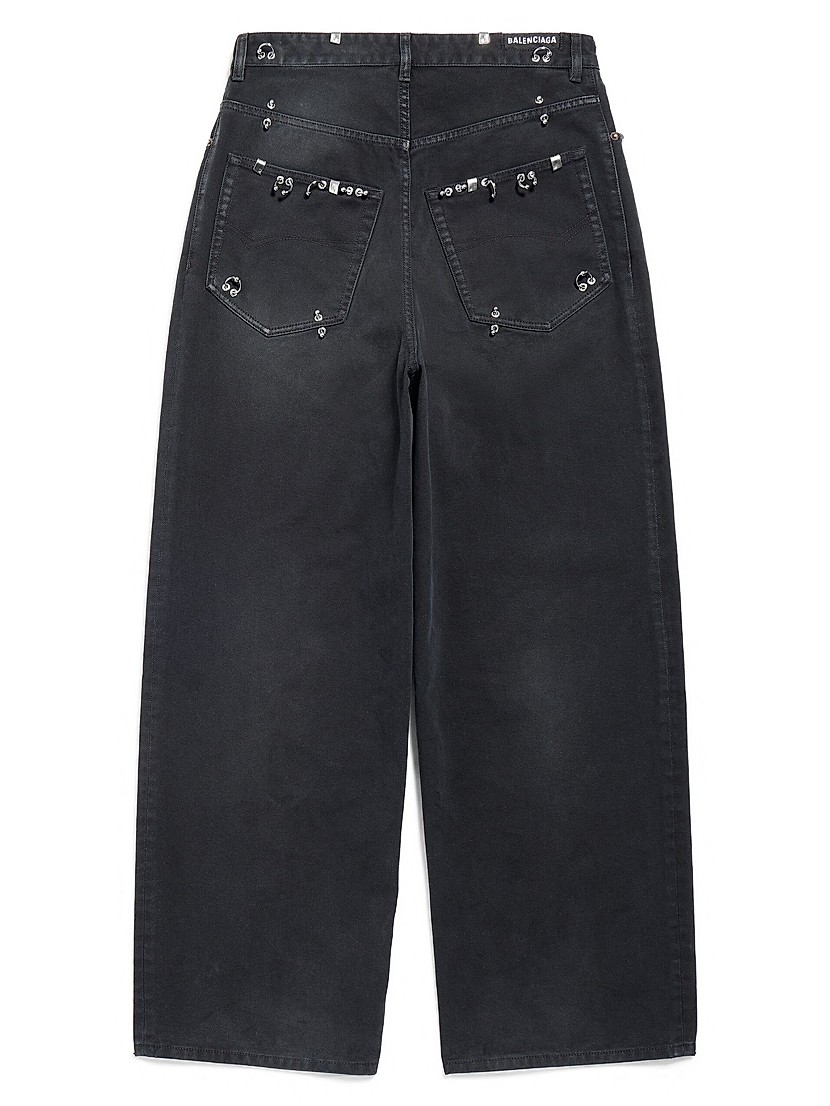 Shop Balenciaga Pierced Baggy Jeans | Saks Fifth Avenue Shop Balenciaga Pierced Baggy Jeans | Saks Fifth Avenue