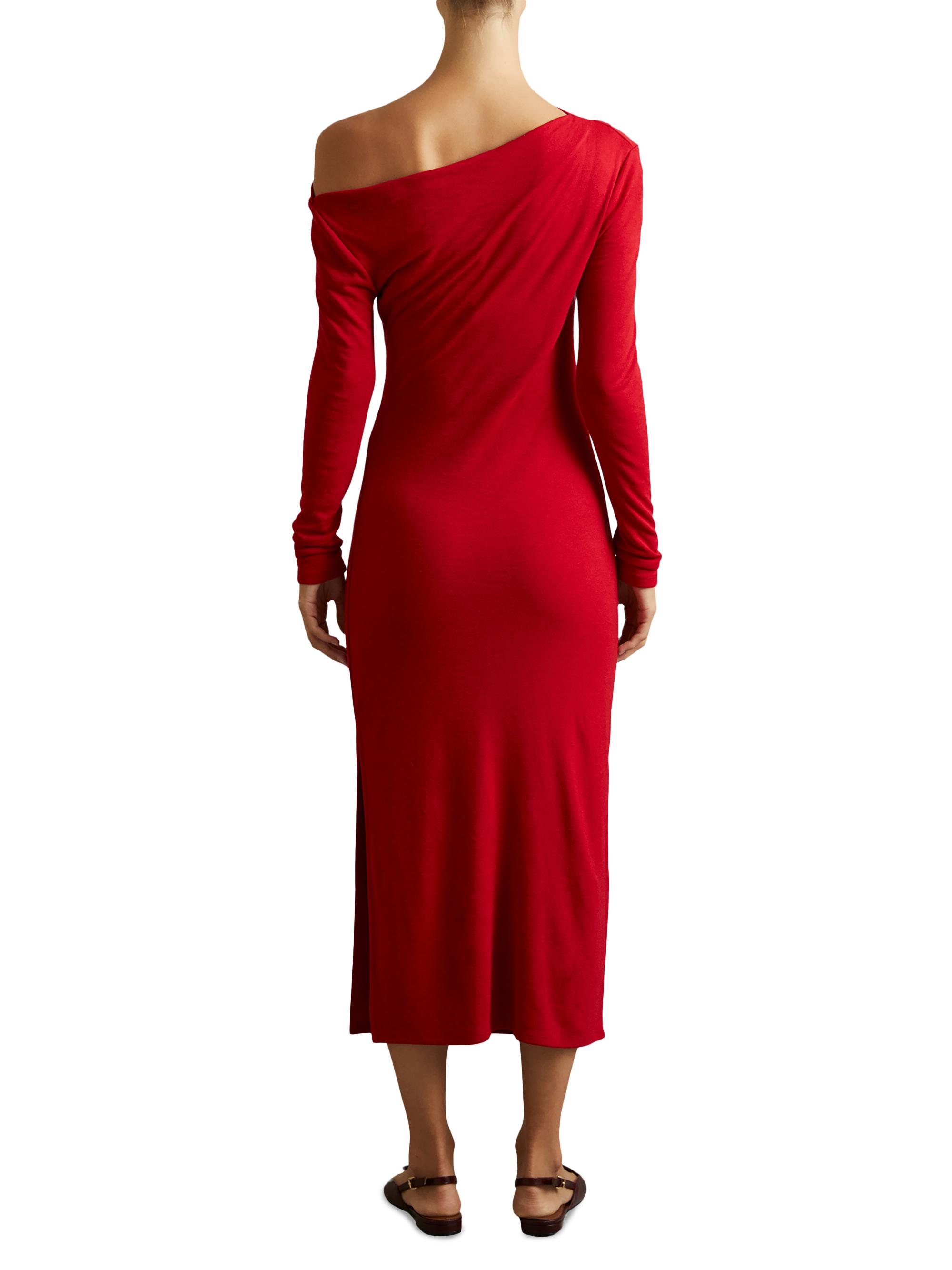 Reiss Becky Fitted Jersey One-Shoulder Midi-Dress | Saks Fifth Avenue