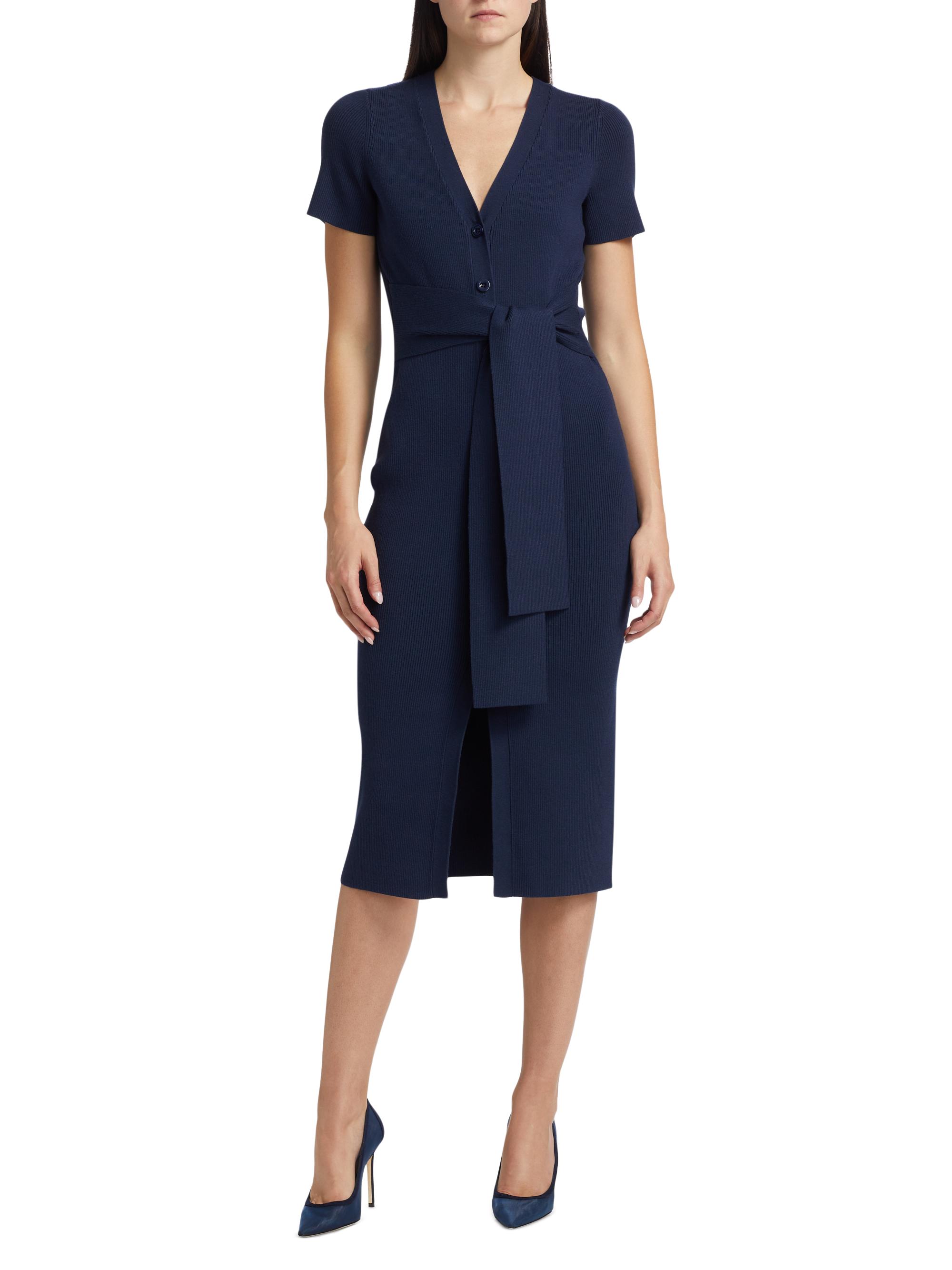 Toccin Agnes Short-Sleeve Cardi Midi-Dress | Saks Fifth Avenue