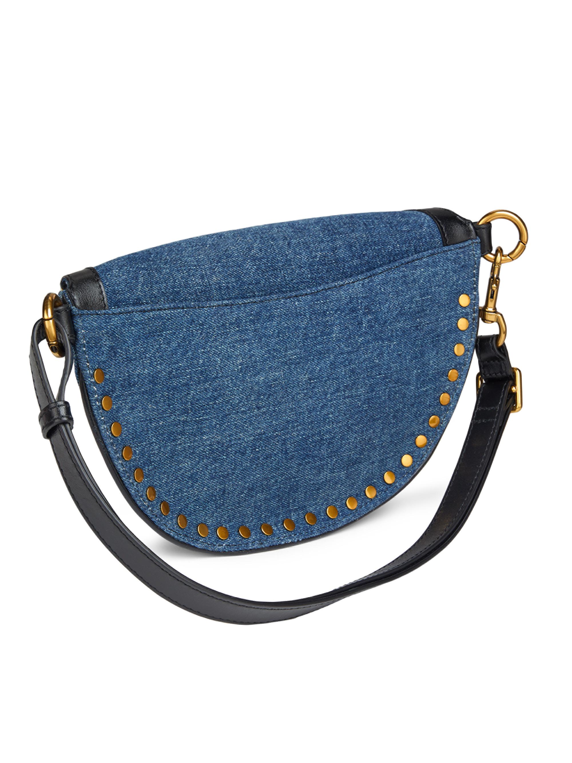 Isabel Marant Skano Studded Leather-Trimmed Denim Belt Bag | Saks Fifth ...