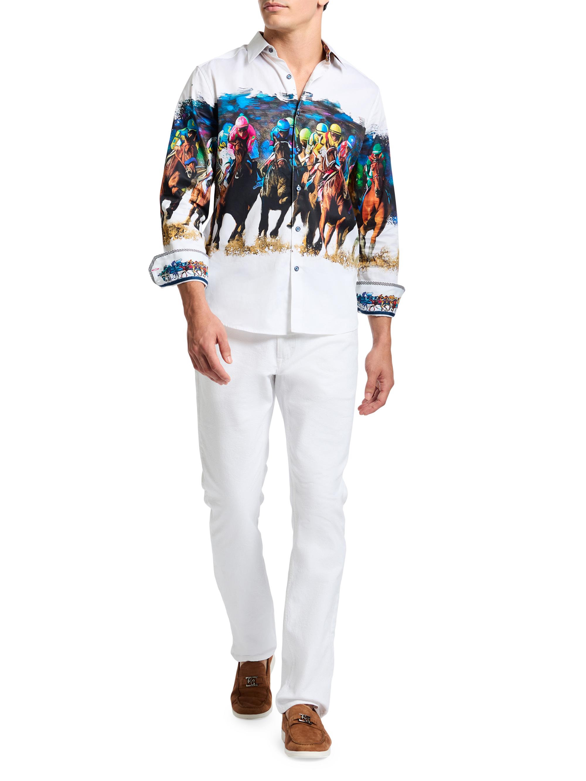 Robert Graham Derby Day Woven Shirt | Saks Fifth Avenue