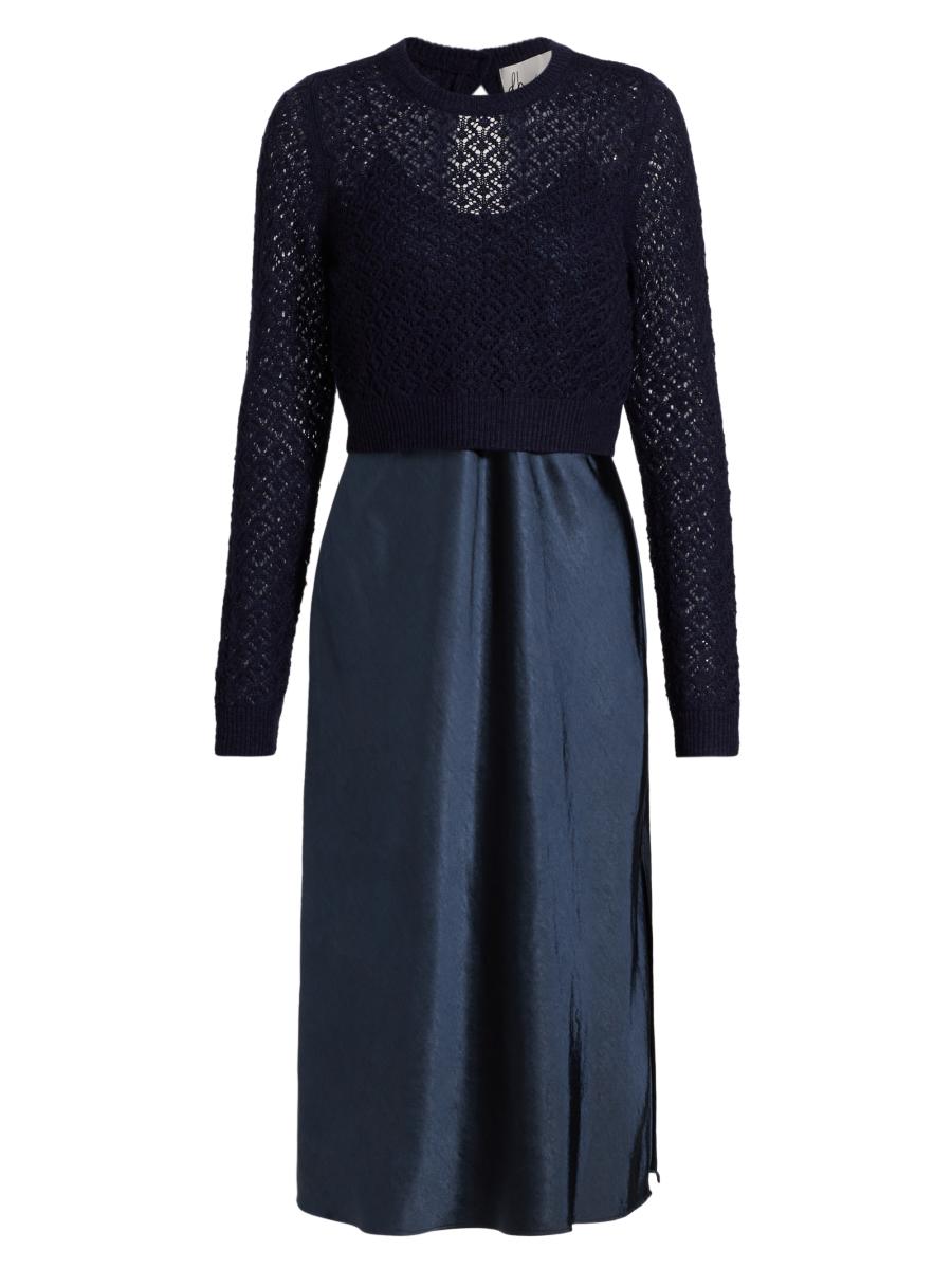 dh New York Val Cardigan & Slip Midi-Dress Set | Saks Fifth Avenue
