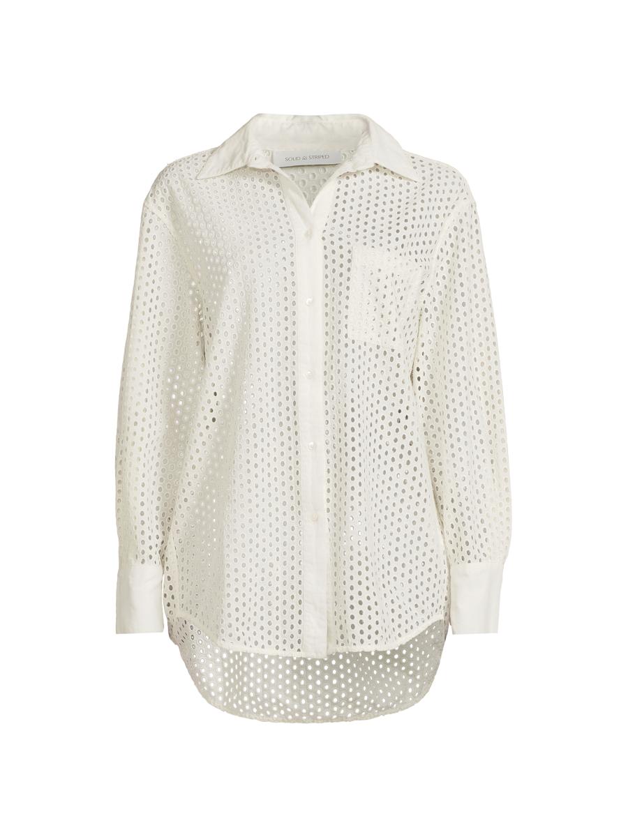 Solid & Striped Bronte Button-Front Cover-Up Shirt | Saks Fifth Avenue