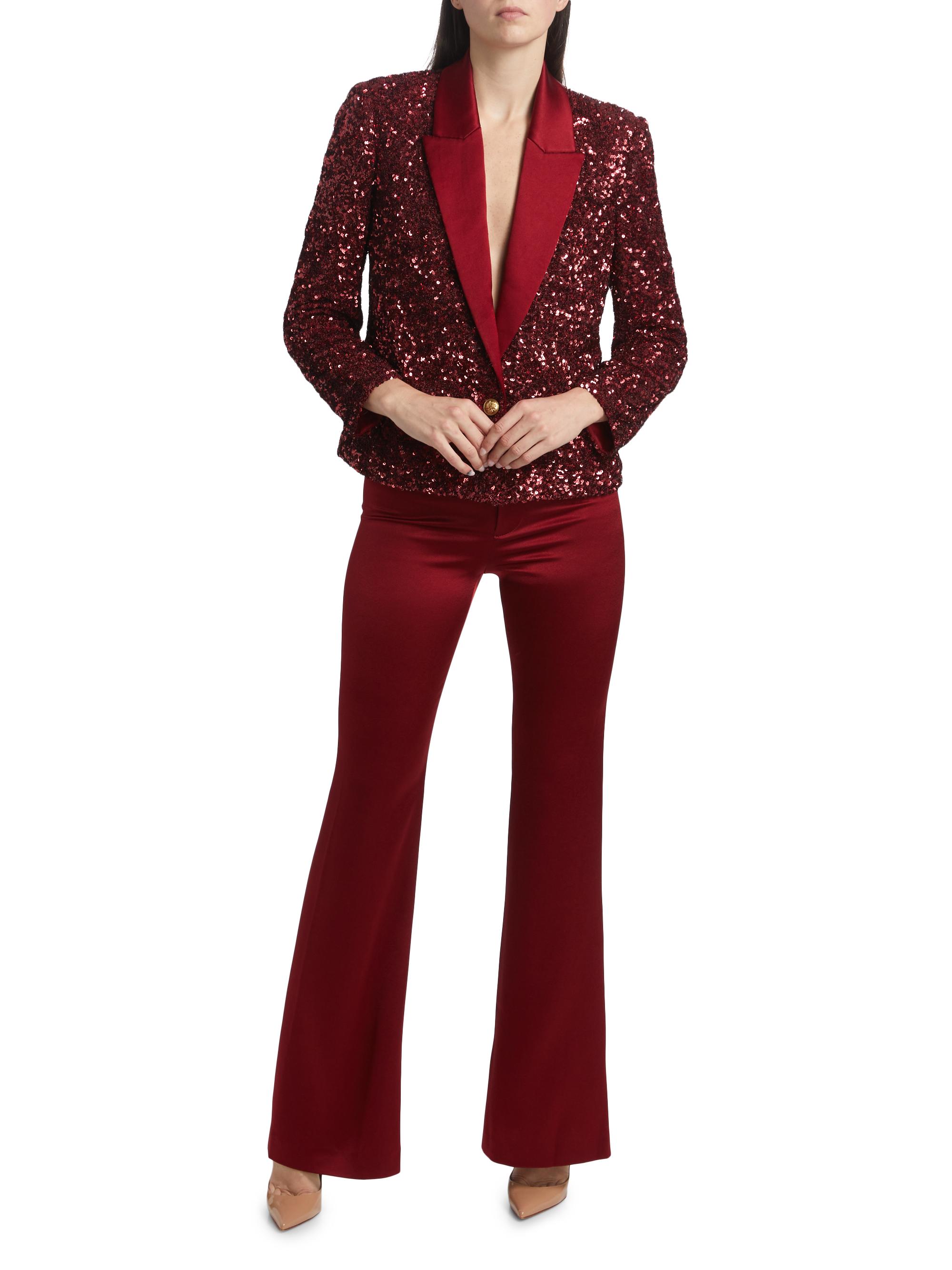 ALICE + OLIVIA Devyn Sequin Short Blazer | Saks Fifth Avenue