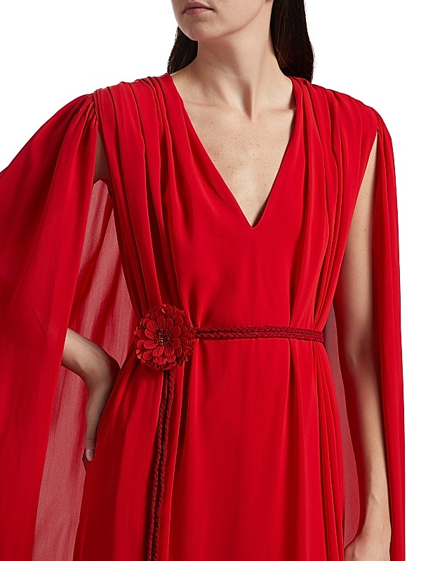 Shop Alice + Olivia Zenaida Maxi Cape Dress | Saks Fifth Avenue Shop Alice + Olivia Zenaida Maxi Cape Dress | Saks Fifth Avenue