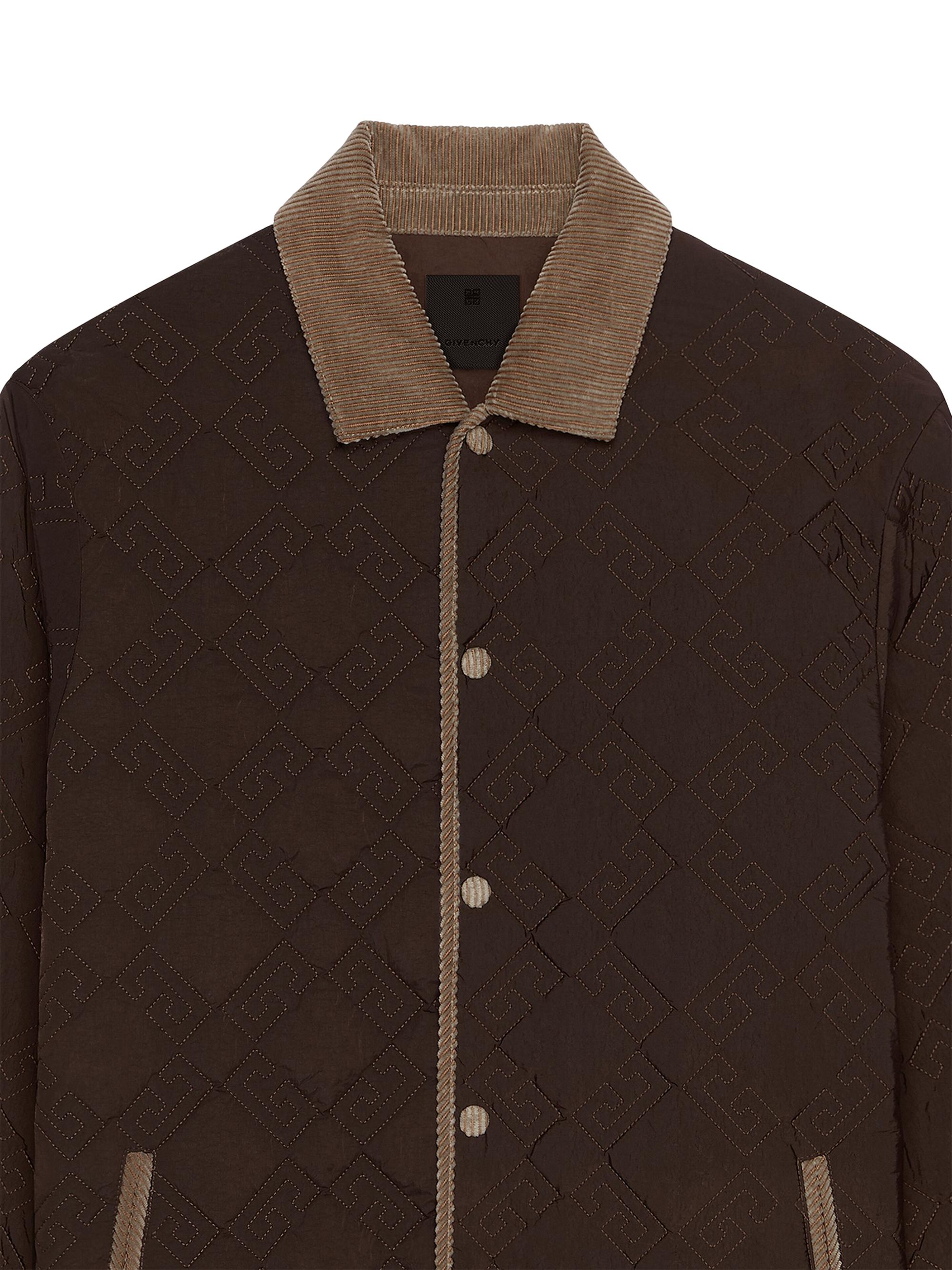 Givenchy Padded Jacket in Mixed Fabrics with Monogram 72 | Saks Fifth ...