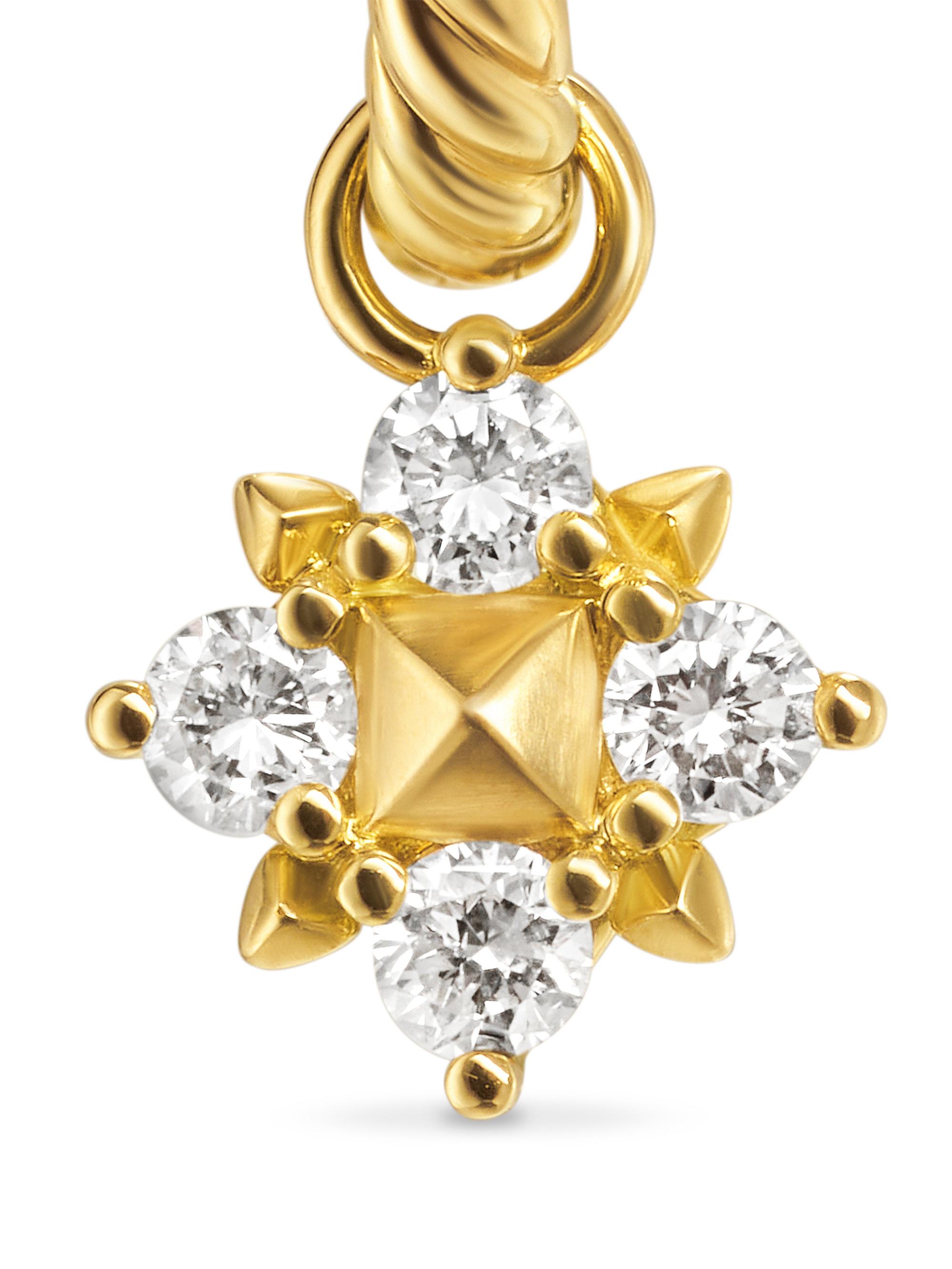 David Yurman Petite Modern Renaissance Pyramid Drop Earrings in 18K ...